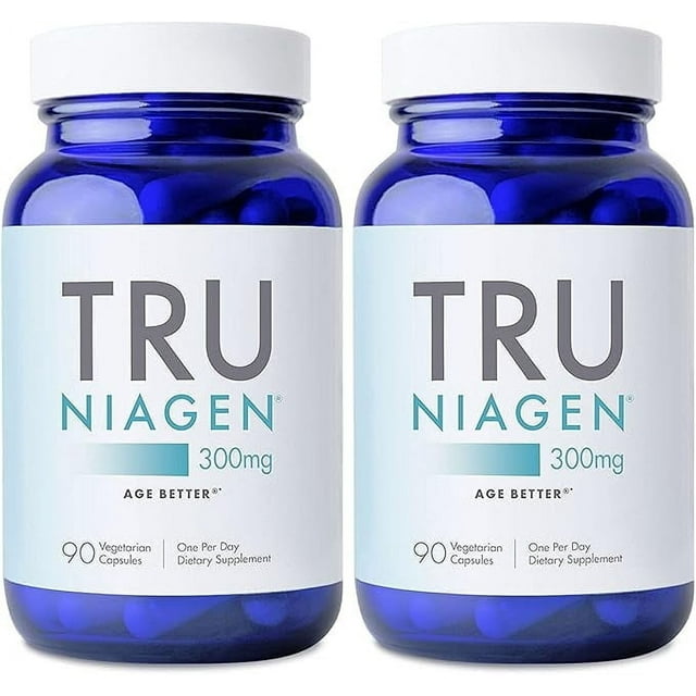 2 Pack Tru Niagen NAD Booster Sup, 300 Mg, 90Count - Walmart.com