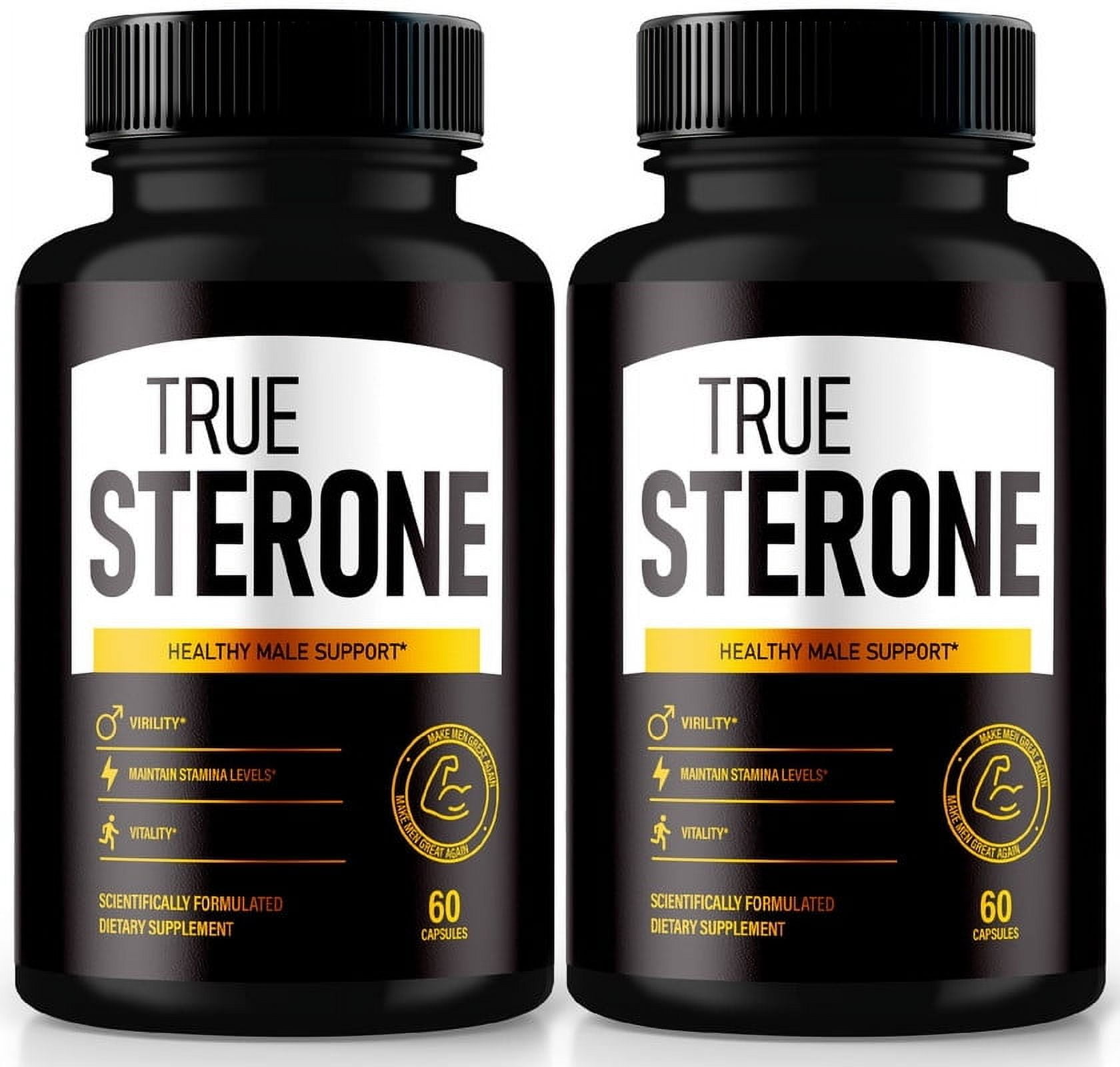 (2 Pack) True Sterone Pills, All Natural Multivitamin Capsules for Peak ...