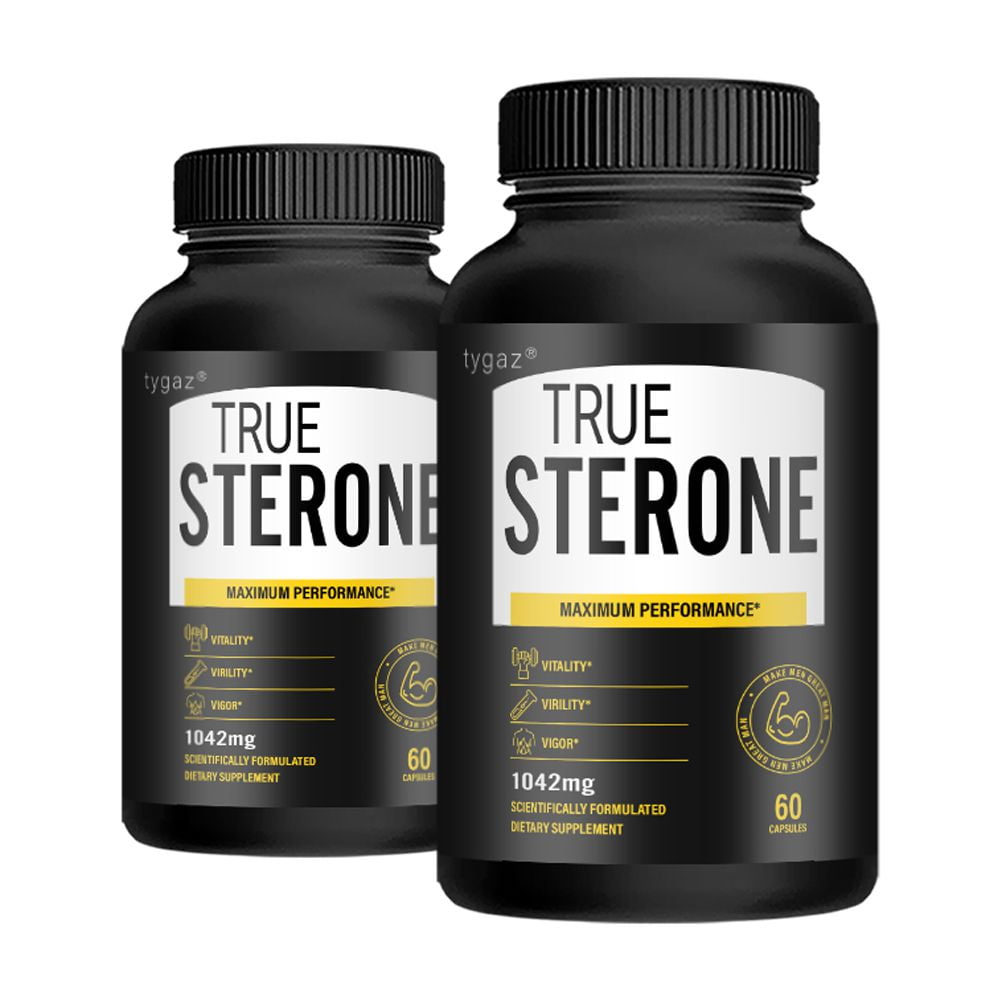 (2 Pack) TrueSterone - True Sterone Pills For Men - Walmart.com