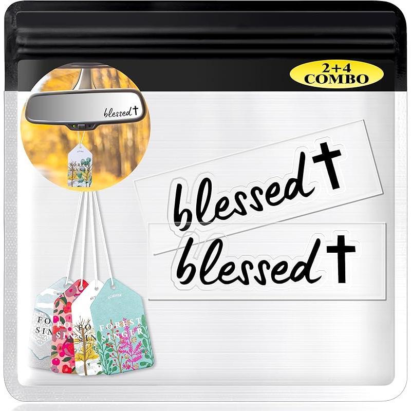 2-Pack Trust in God Rearview Mirror Sticker, Christian Car Accessories ...