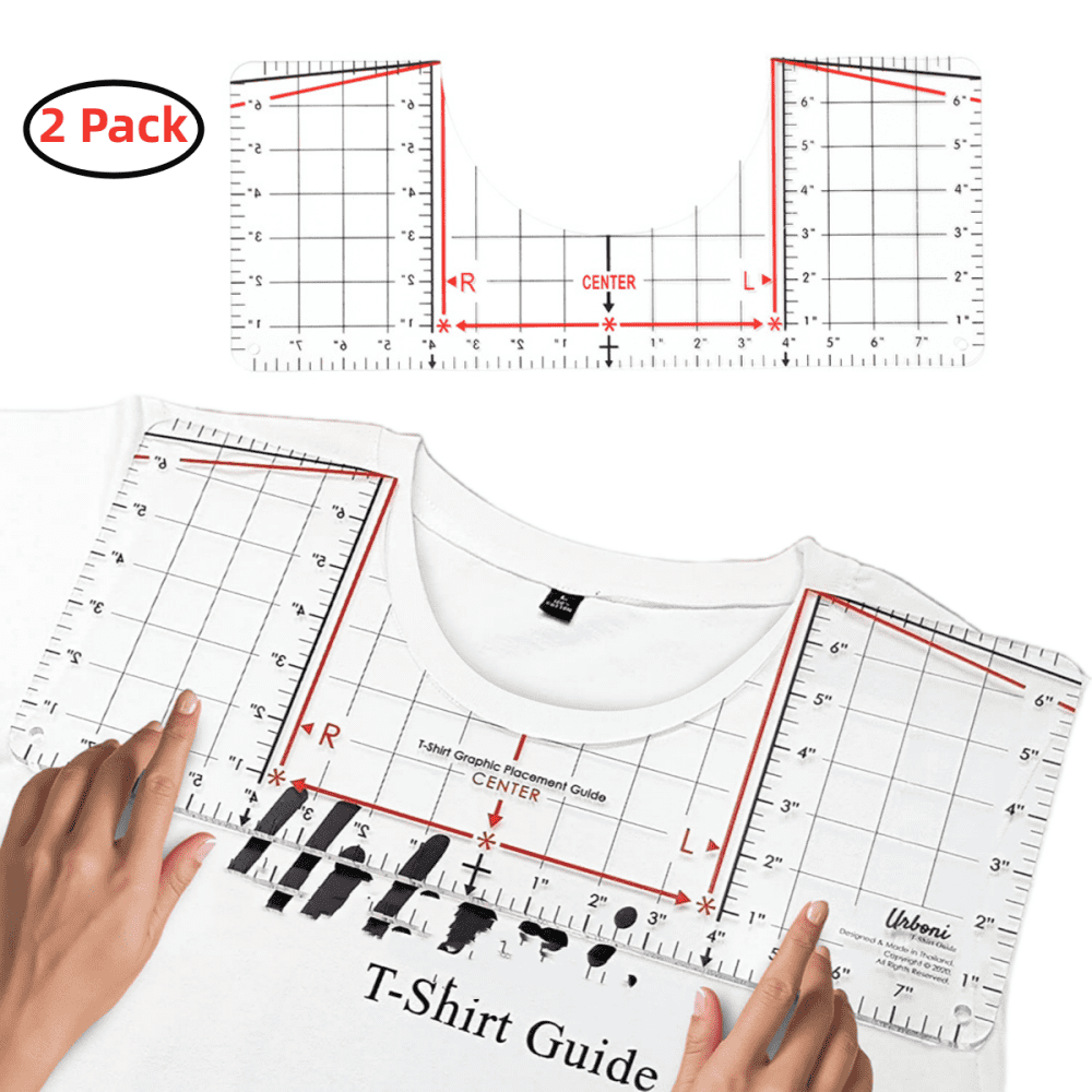2 Pack Tshirt Ruler Guide for Vinyl Alignment, T Shirt Rulers to Center ...