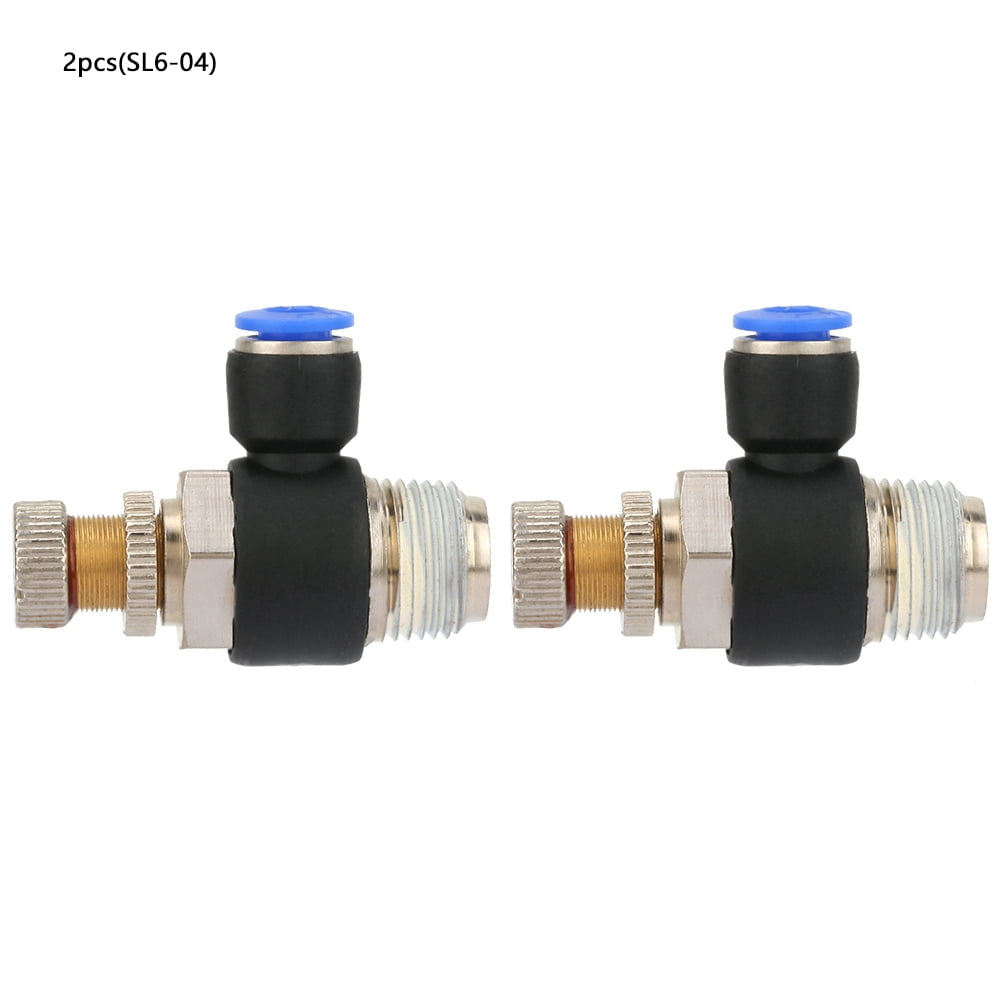 2-Pack Tube Air Flow Controller, Pneumatic Fitting Regulator Valve for ...
