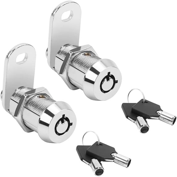 2 Pack Tubular Cam Locks, RV Storage Door Locks, Cabinet Locks with 1-1 ...