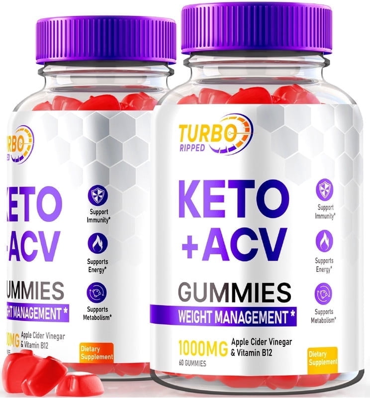 (2 Pack) Turbo Ripped Keto ACV Gummies, Official TurboRipped Keto ...