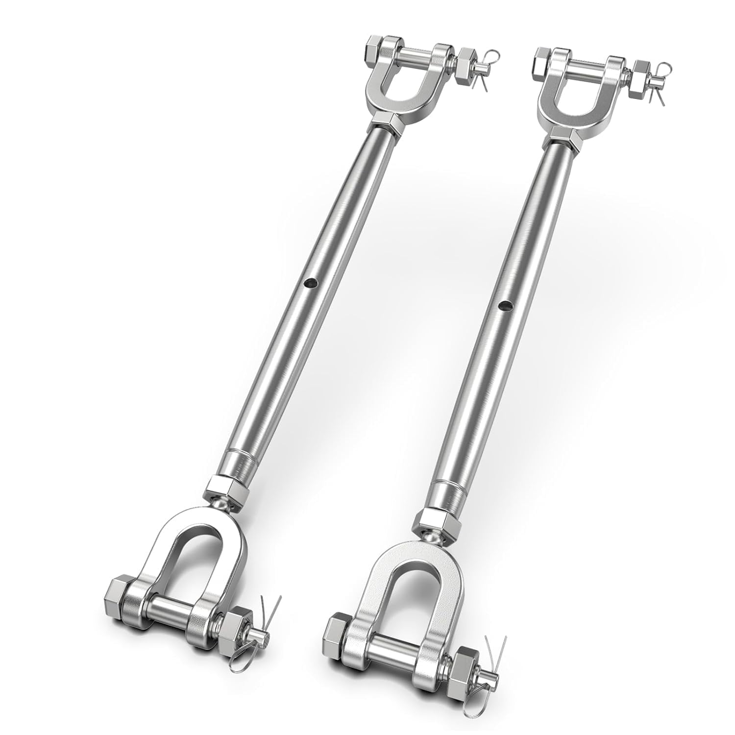 2 Pack Turnbuckle M10 3/8" 304 Stainless Steel Turnbuckles, 3200 lbs ...