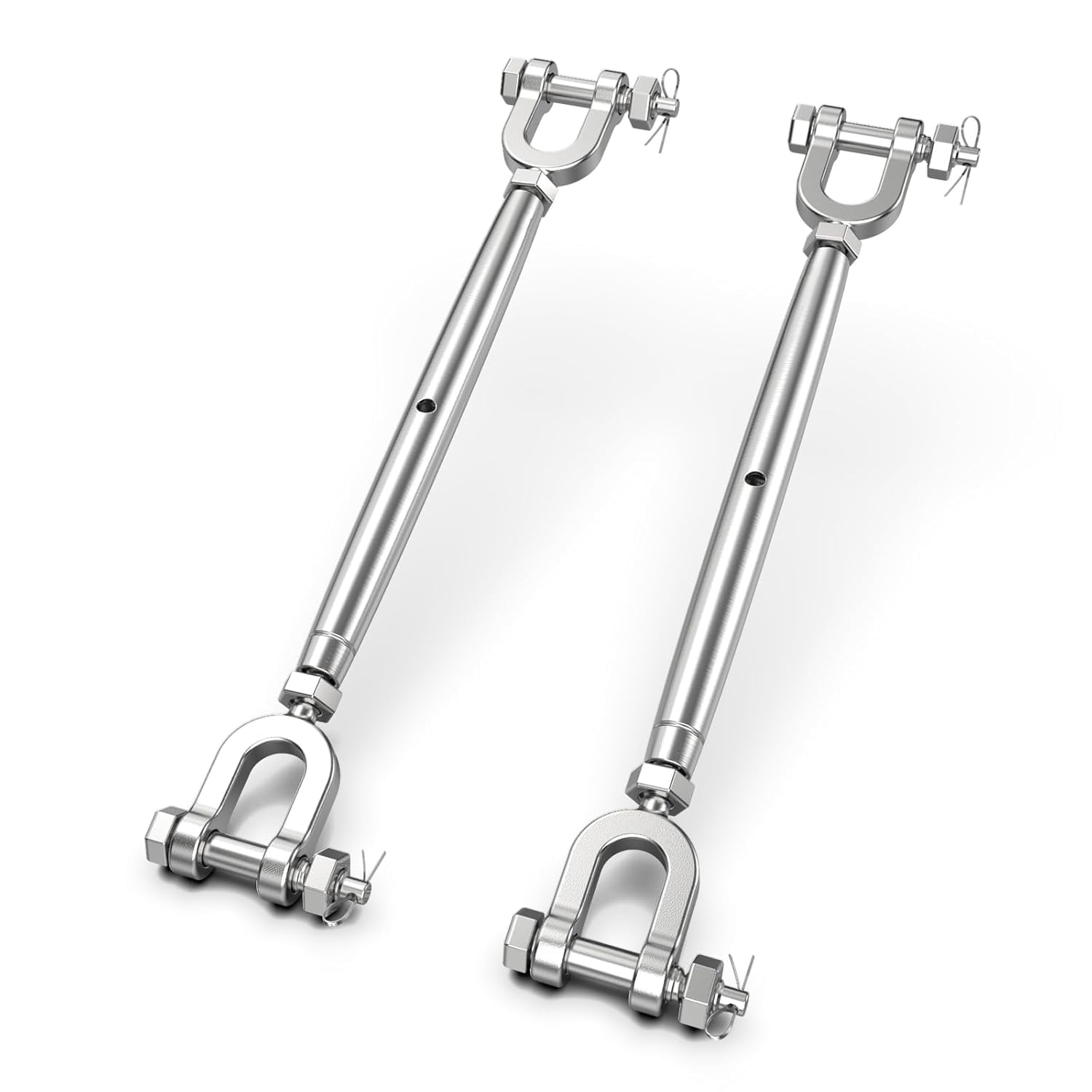 2 Pack Turnbuckle M8 5/16" 304 Stainless Steel Turnbuckles, 2100 lbs ...