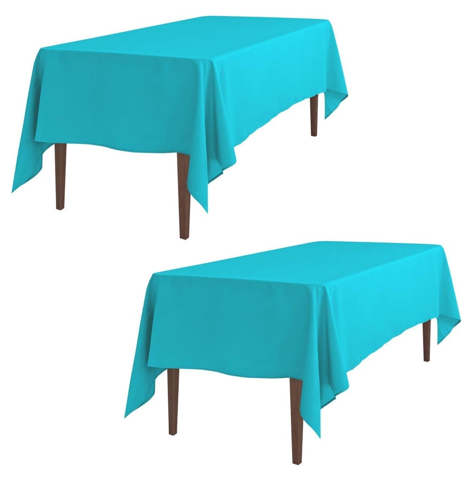 2 Pack Turquoise Rectangular Tablecloths 60 x 126 Inches for 8 Feet ...