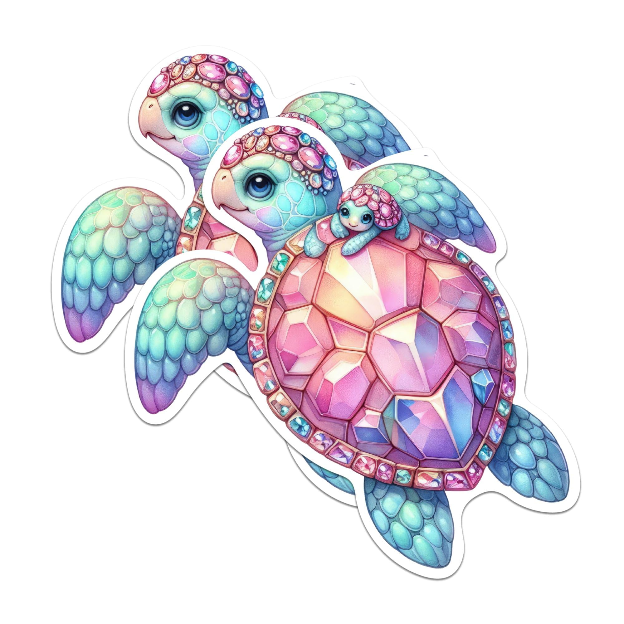 (2 Pack) Turtle and Baby Turtle Magnets - Cute Sea Turtle Magnet ...