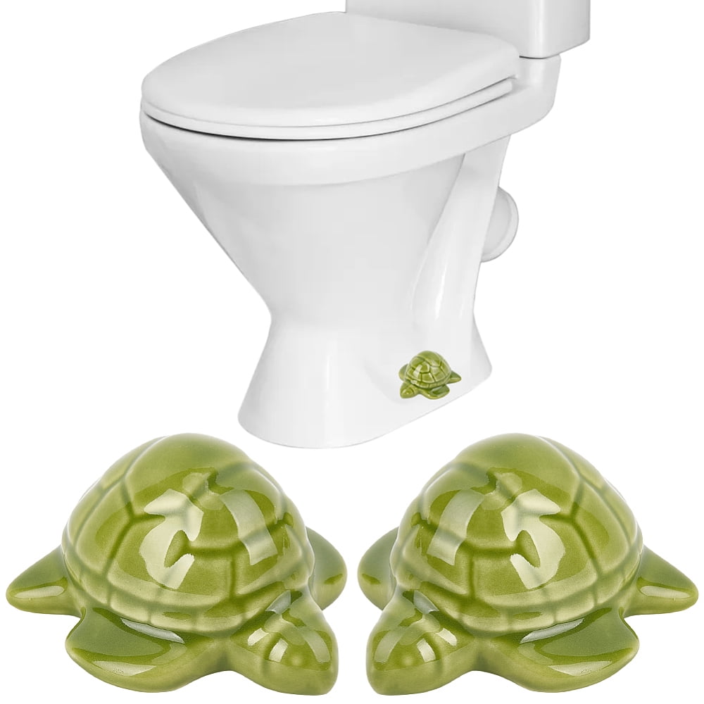 2 Pack Turtle Toilet Bolt Covers Ceramic Toilet Caps Olive Drab Sea ...