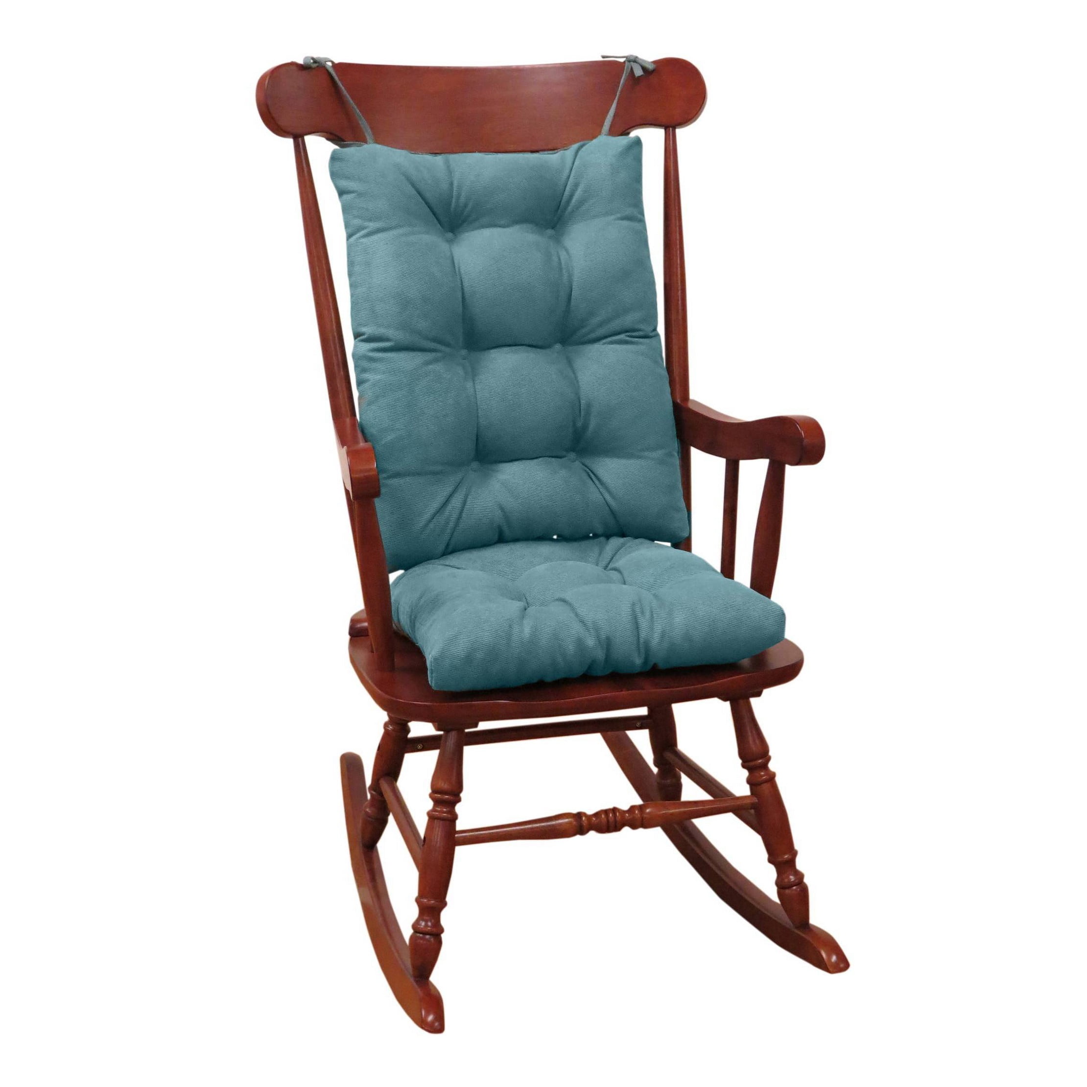 [2 Pack]- Twillo Jumbo Rocking Chair Seat and Back Cushion Set Marine ...