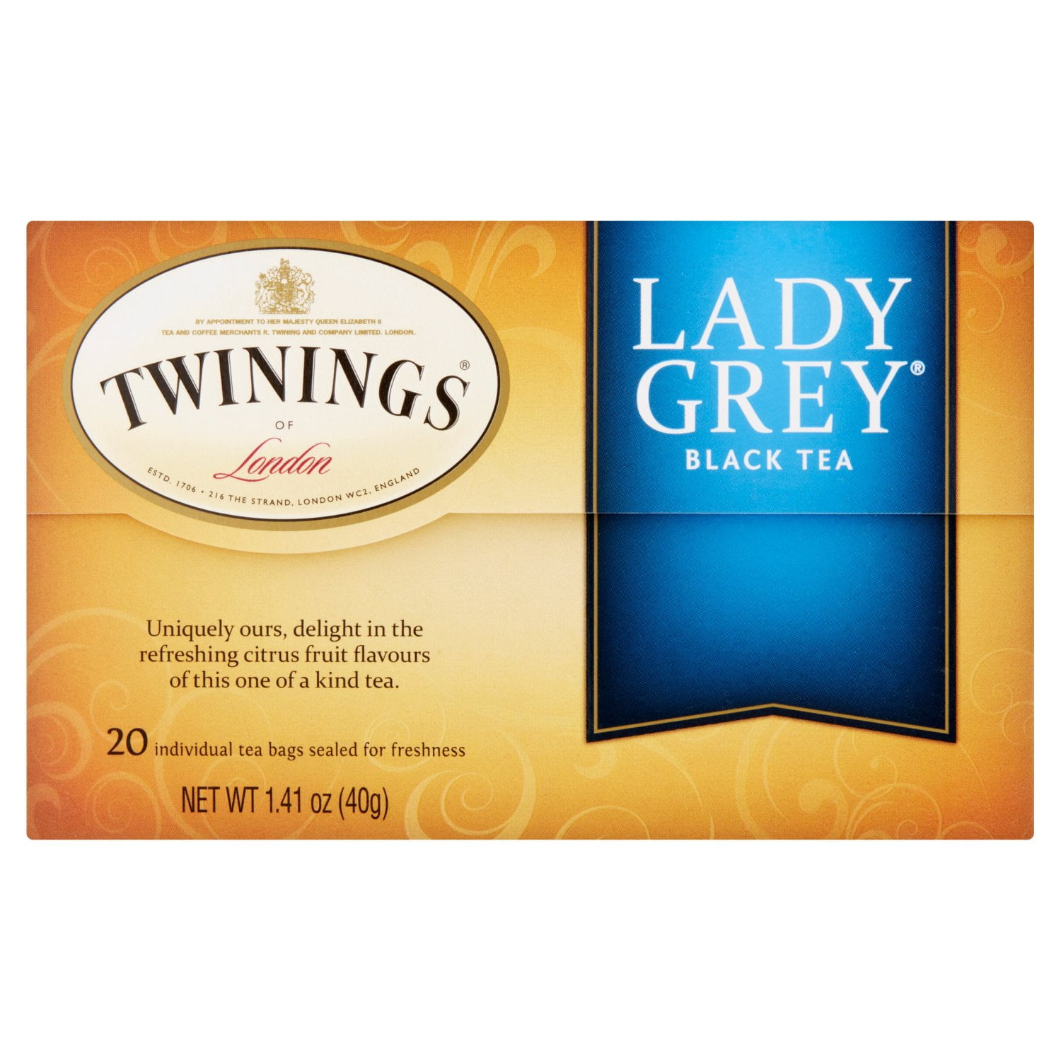 2 Pack - Twinings Of London Black Tea Classics Lady Grey, 20Pk Package ...