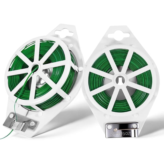 2 Pack Twist Ties, 525 Feet (160m) Sturdy Garden Plant Ties with Cutter ...