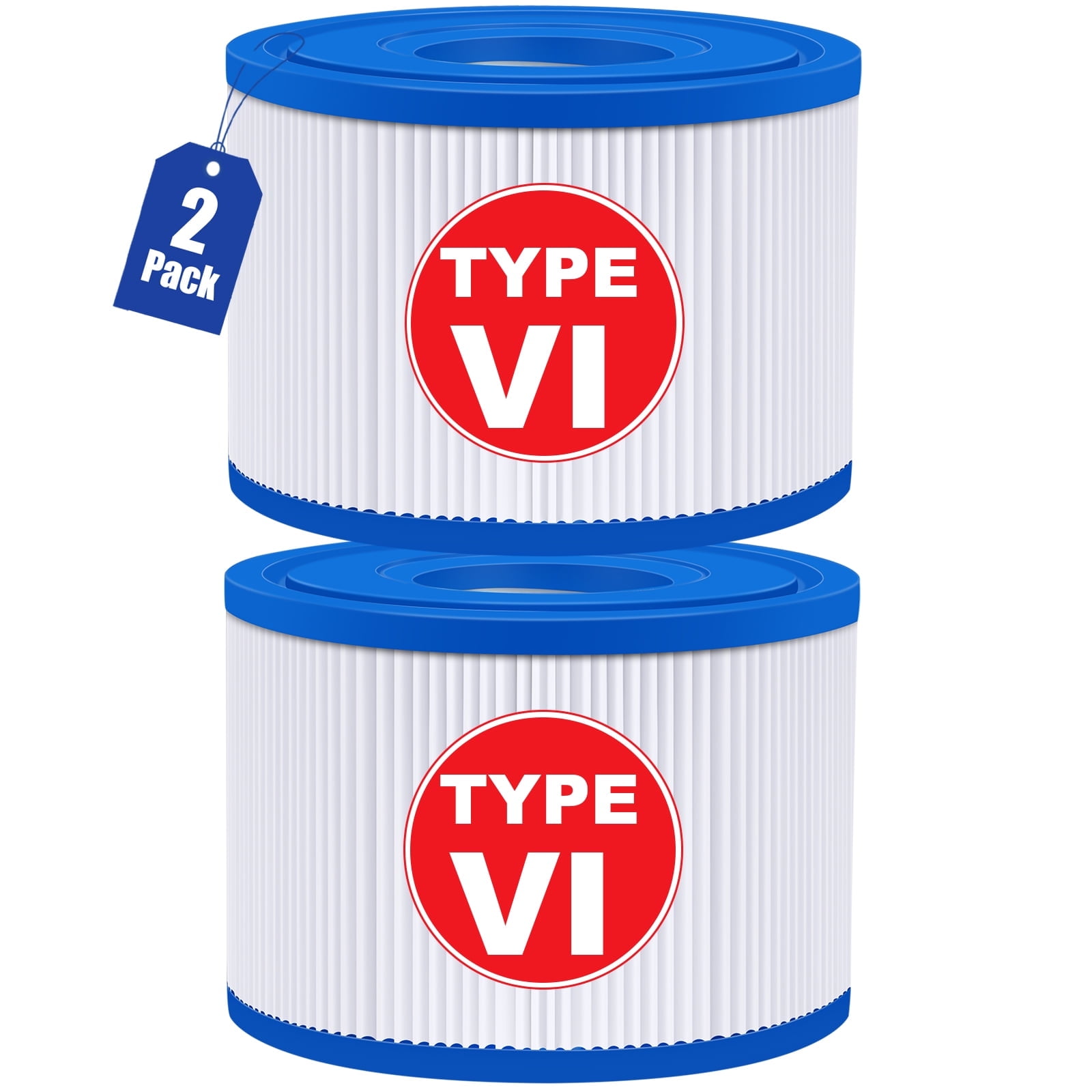 KGC 2 Pack Type VI Spa Hot Tub Filters Fit for Coleman Saluspa Lay-Z ...