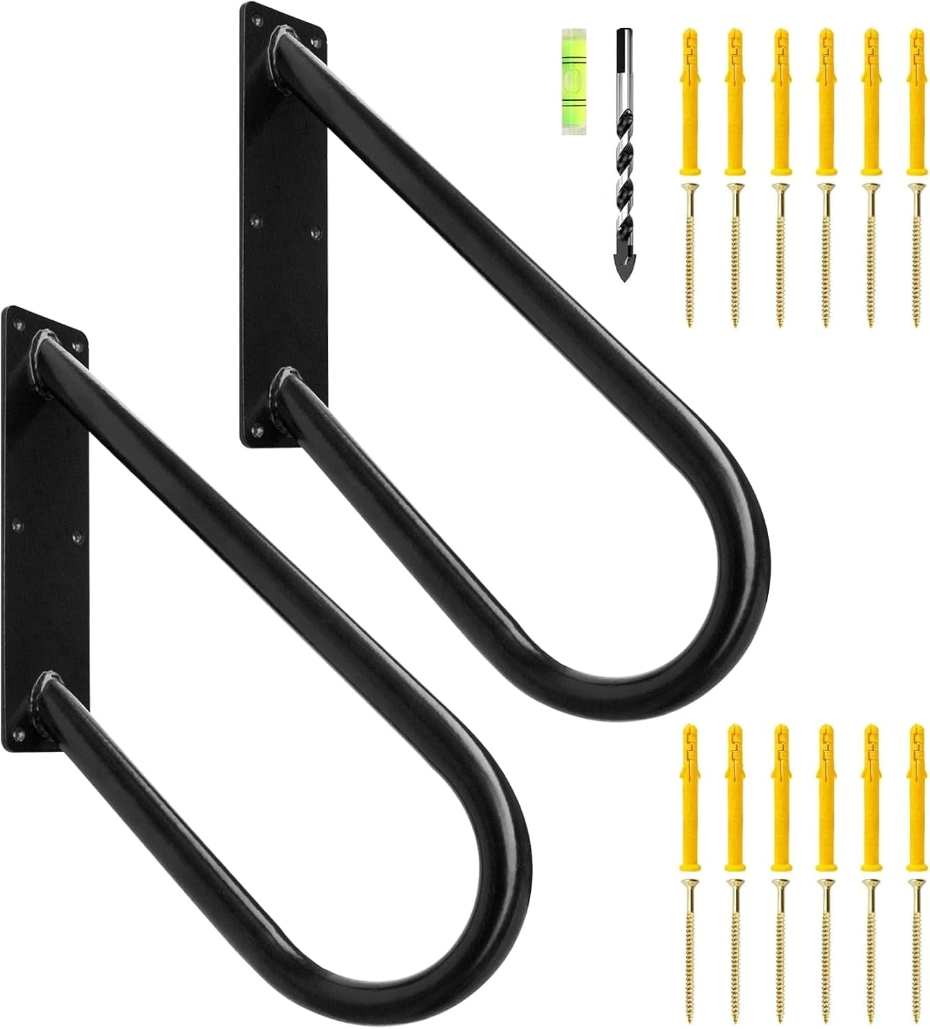 2 Pack U Shaped Handrails for Outdoor Steps,1-2 Step Rails,Outdoor ...