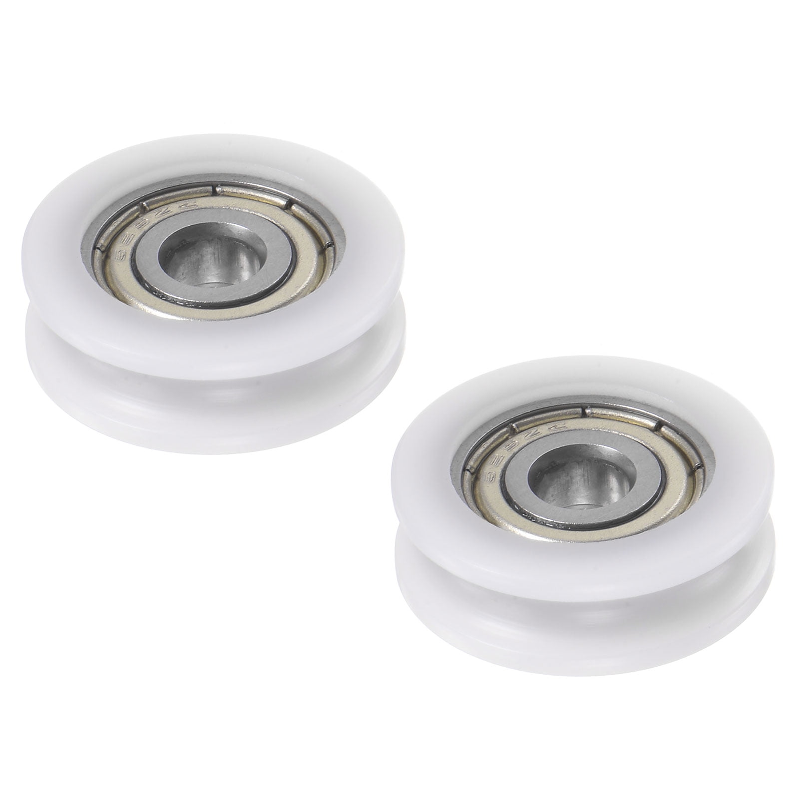 2 Pack U Type Groove Pulley Nylon Coated Roller Bearing 5x21x7mm U ...