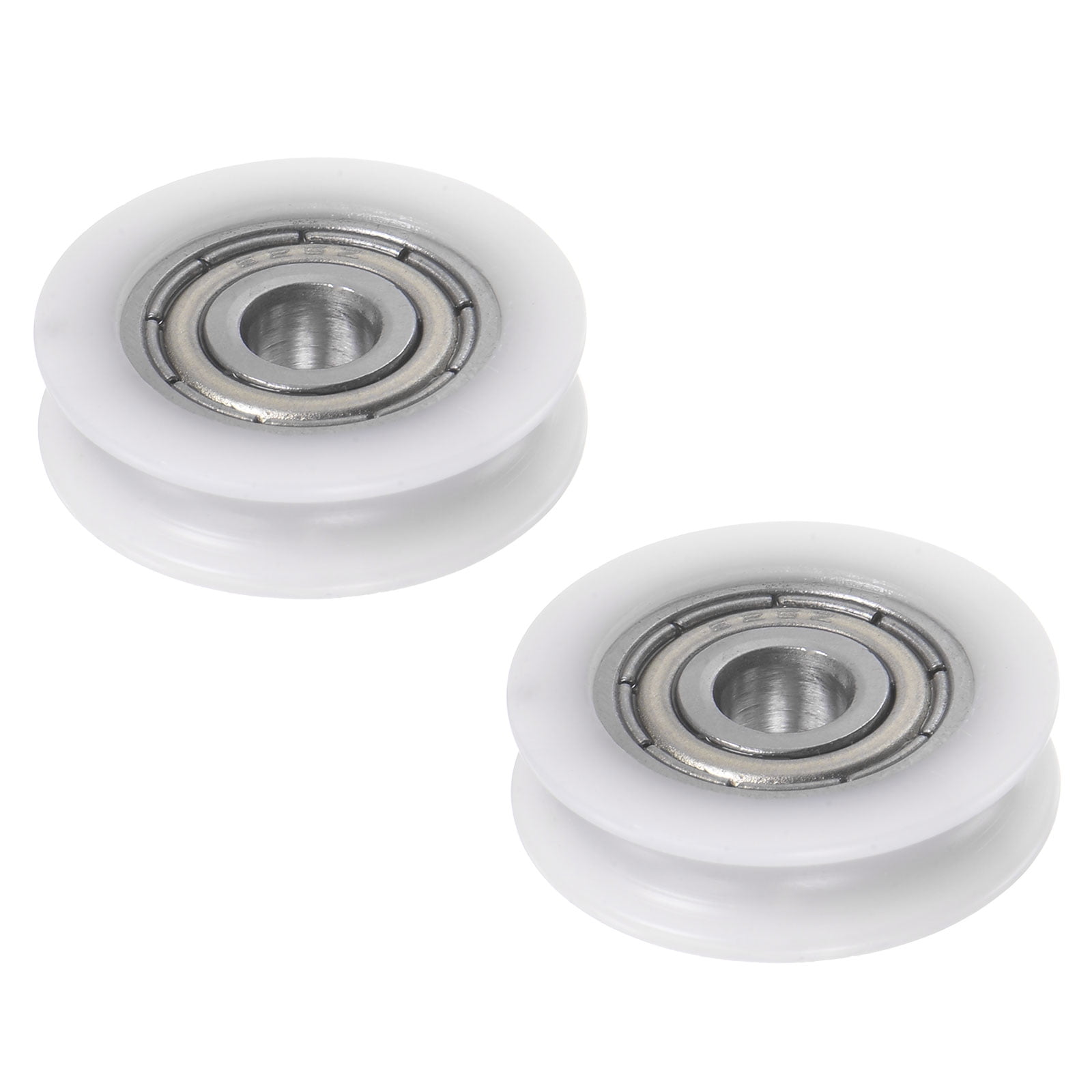 2 Pack U Type Groove Pulley Nylon Coated Roller Bearing 5x22x6mm U ...