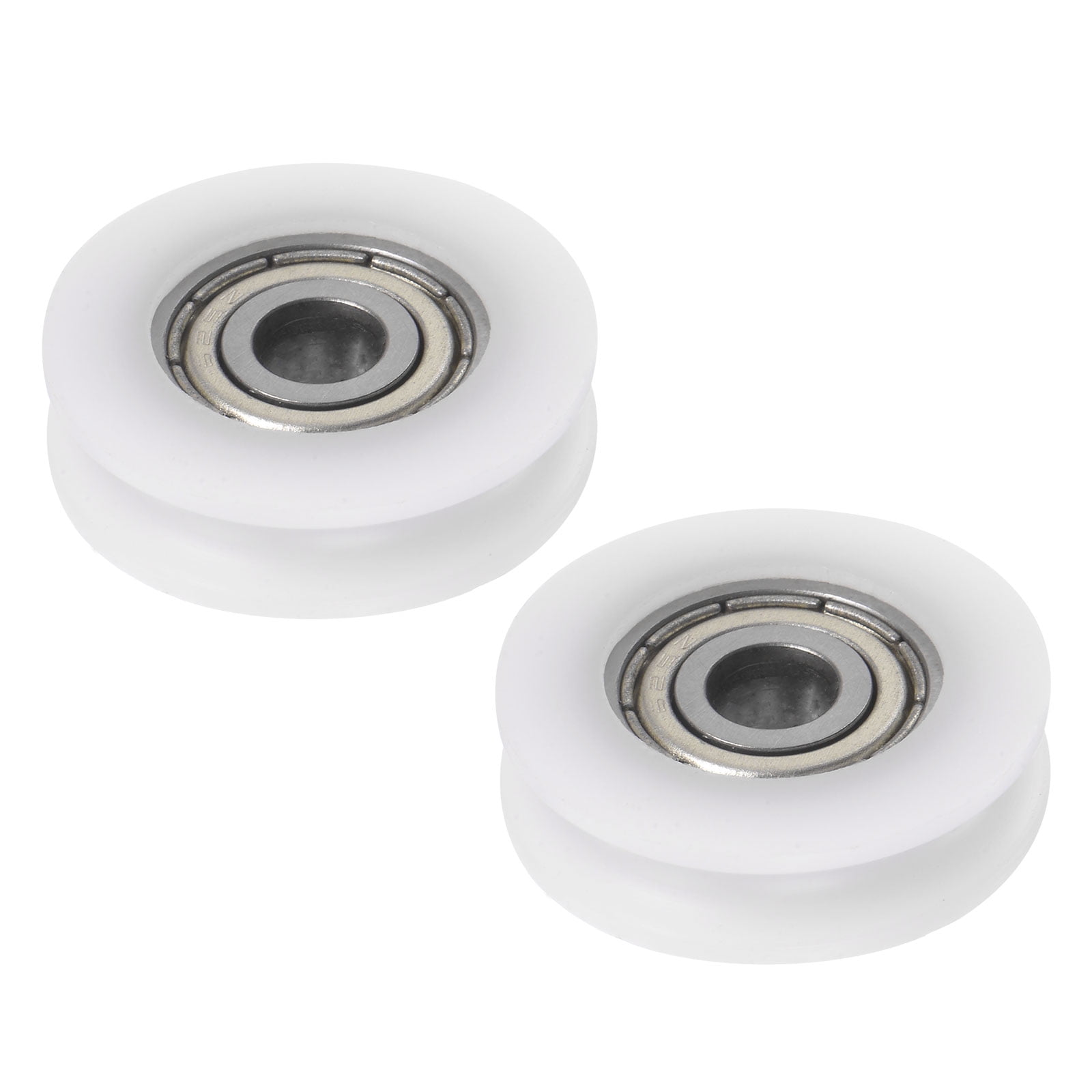 2 Pack U Type Groove Pulley Nylon Coated Roller Bearing 5x24x7mm U ...