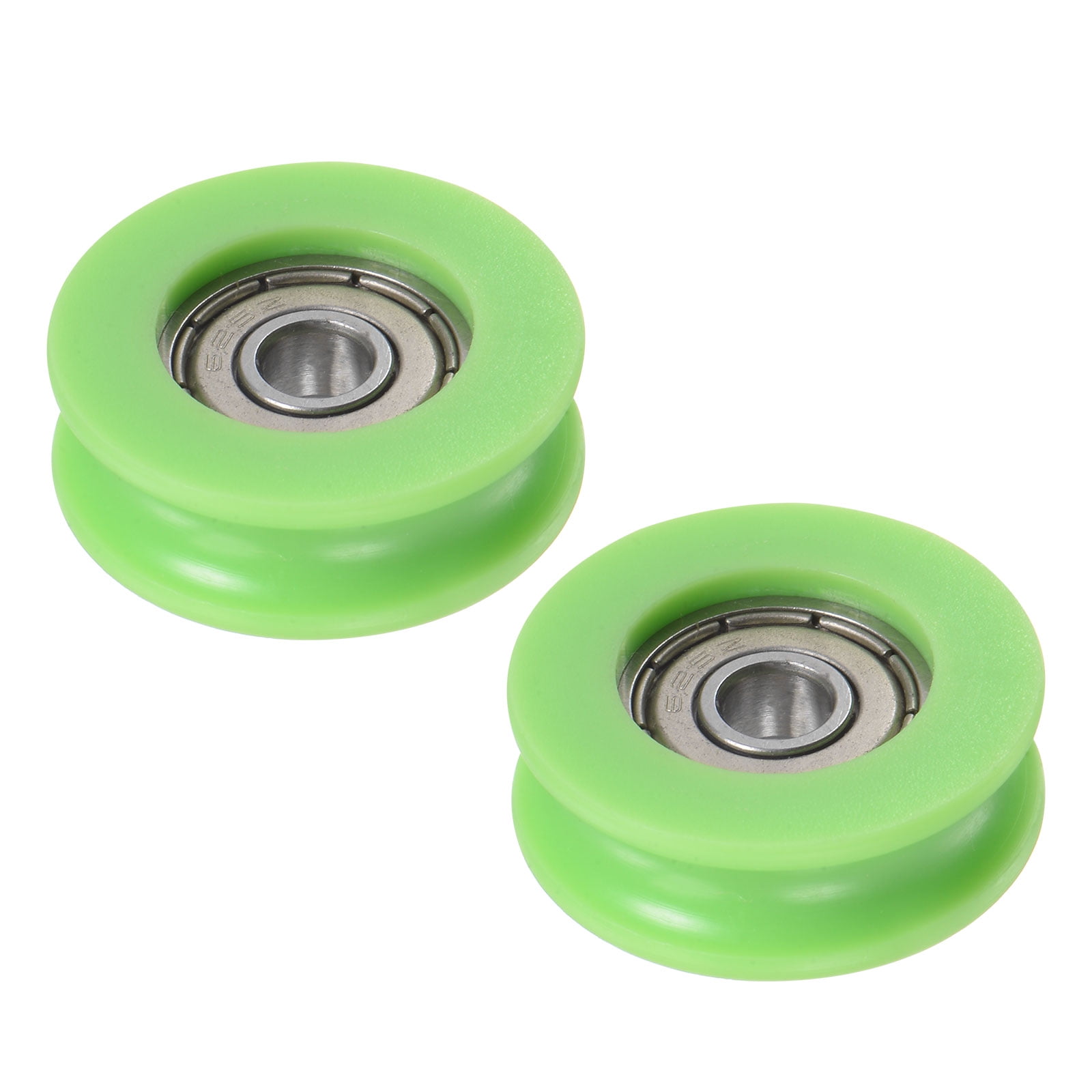 2 Pack U Type Groove Pulley Nylon Coated Roller Bearing 5x25.5x8.5mm U ...