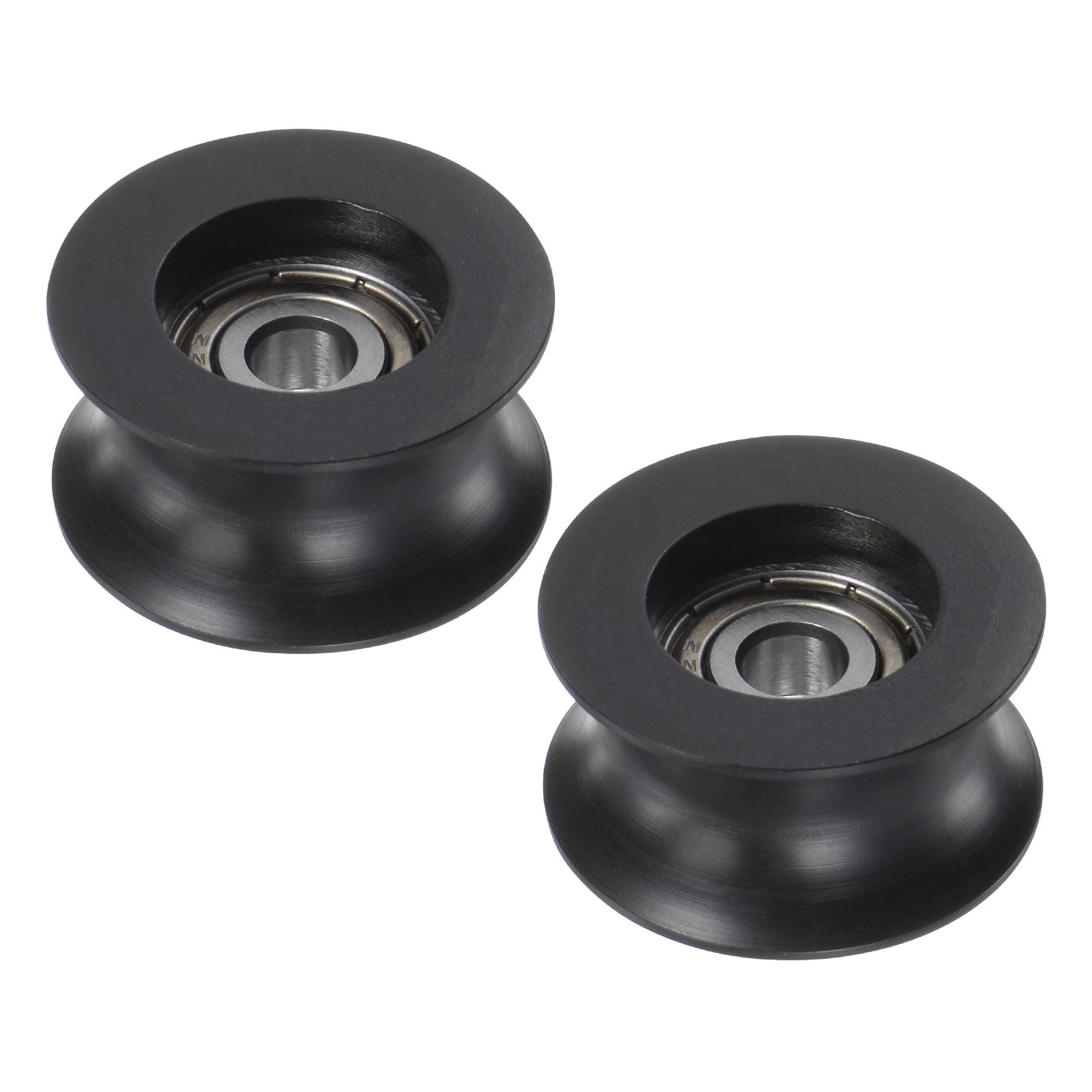 2 Pack U Type Groove Pulley Nylon Coated Roller Bearing 5x25x13mm U ...