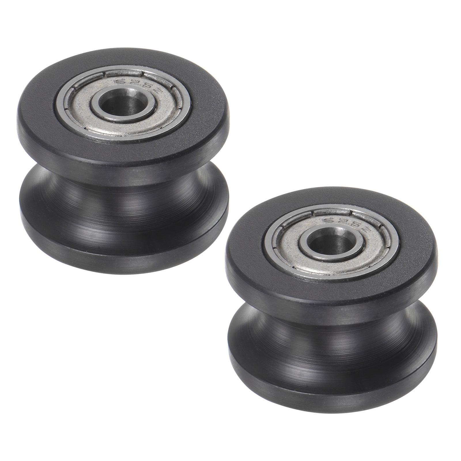 2 Pack U Type Groove Pulley Nylon Coated Roller Bearing 5x25x16.5mm U ...