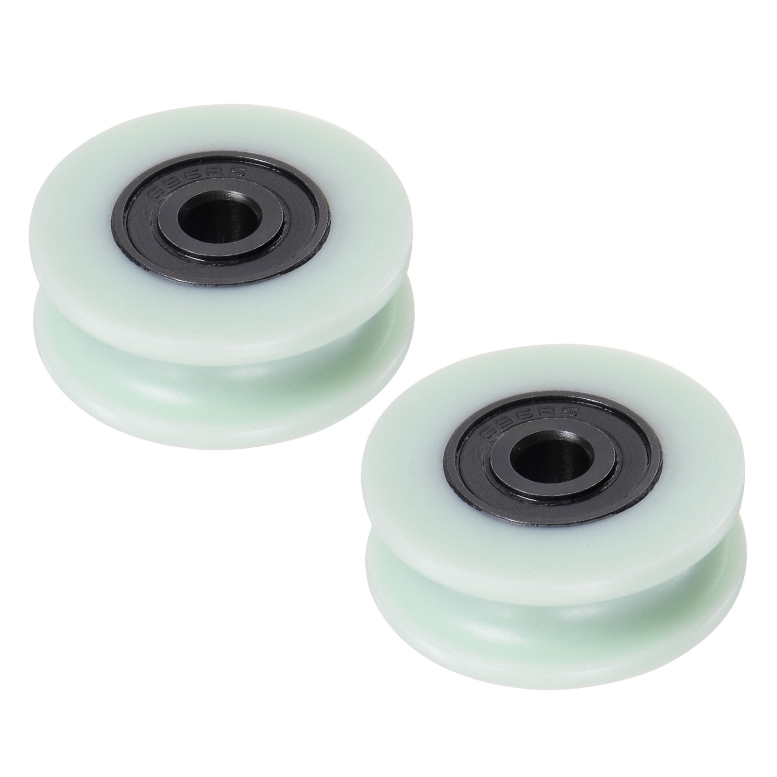 2 Pack U Type Groove Pulley Nylon Coated Roller Bearing 5x26.5x10mm U ...