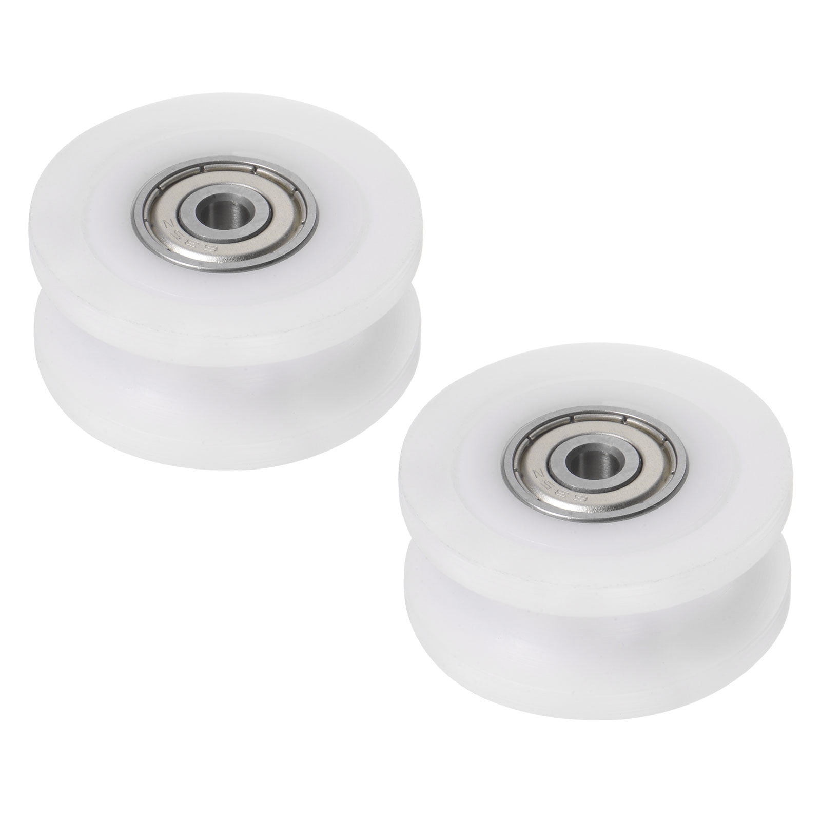 2 Pack U Type Groove Pulley Nylon Coated Roller Bearing 5x40x17.5mm U ...