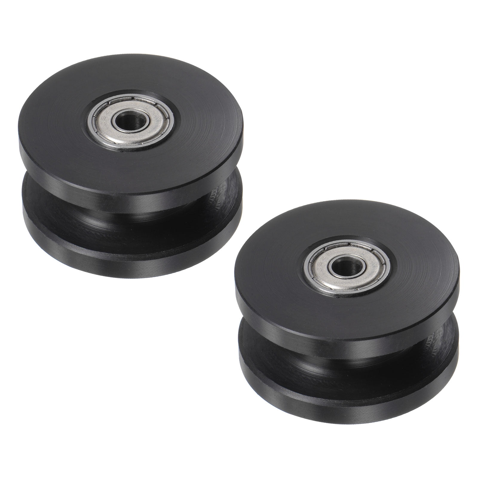 2 Pack U Type Groove Pulley Nylon Coated Roller Bearing 5x40x20mm U ...