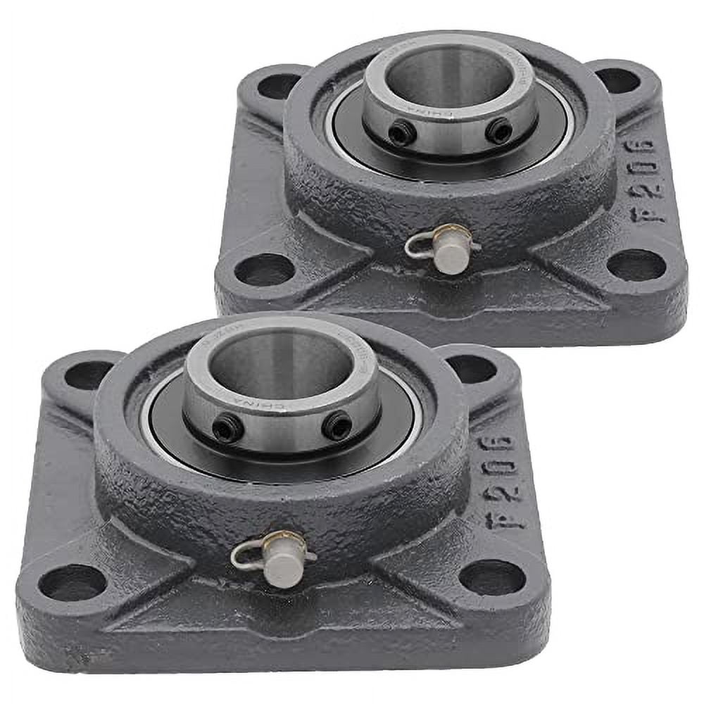 2-Pack UCF206-18 4-Bolt Flange-Mount Ball Bearing Unit: Insert bearing ...