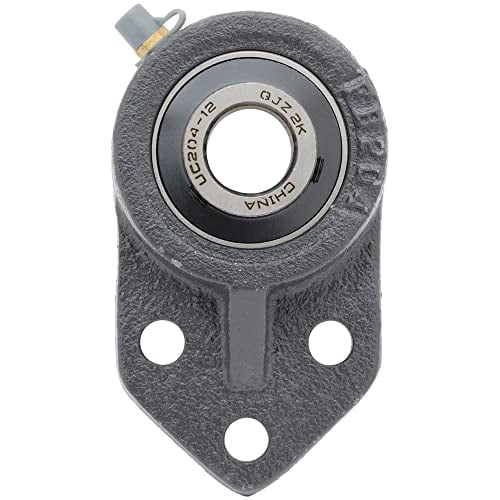 [2-Pack] UCFB204-12 - 3-Bolt Flange-Mount Ball Bearing Unit, Insert Bearing UC204-12, Cast Iron ...
