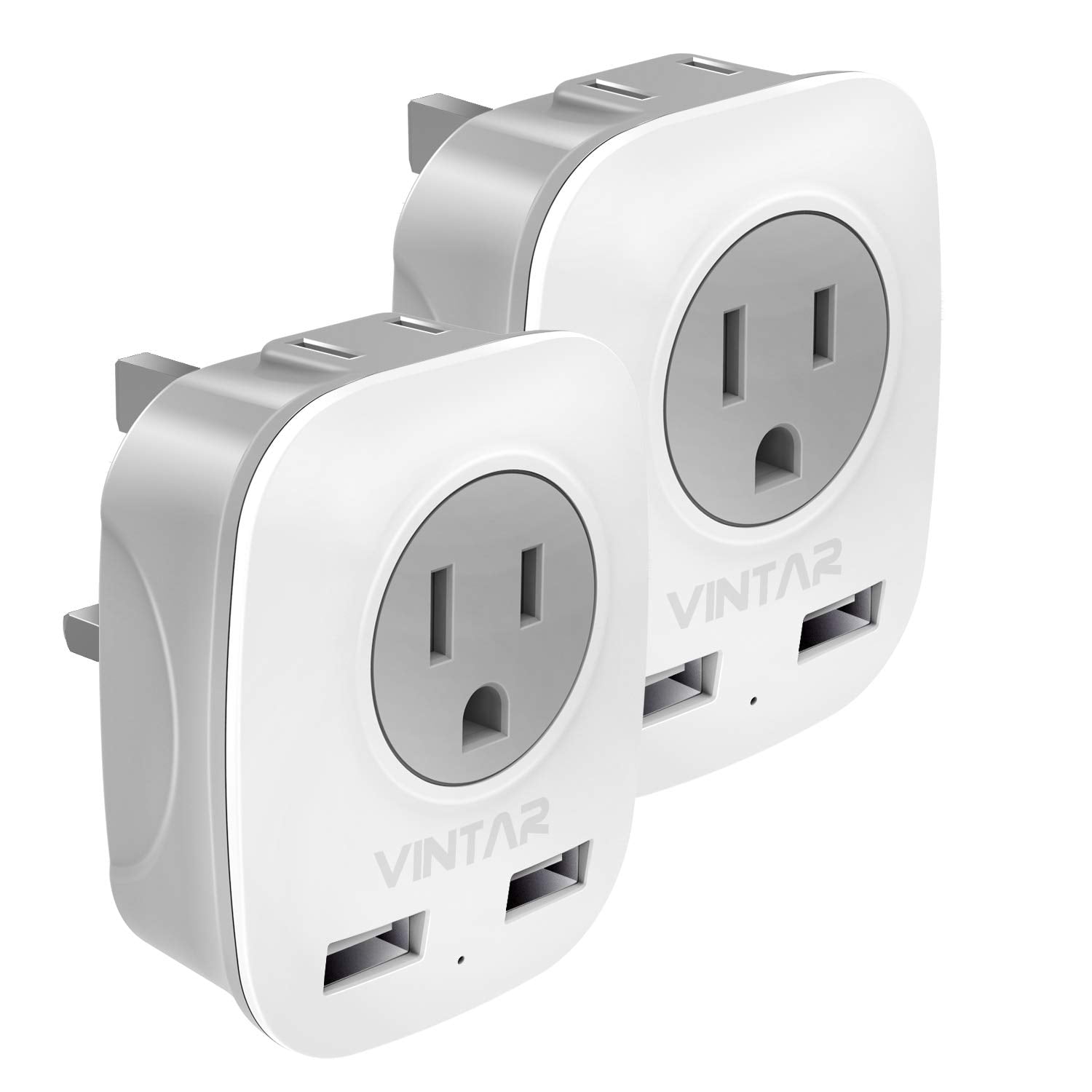 Vintar UK Ireland Travel Plug Adapter with 2 USB, 4 in 1 Outlets, Type ...