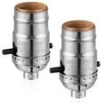 2 Pack UL Listed Lamp Socket, E26 Threaded Base, Medium Screw Push ...