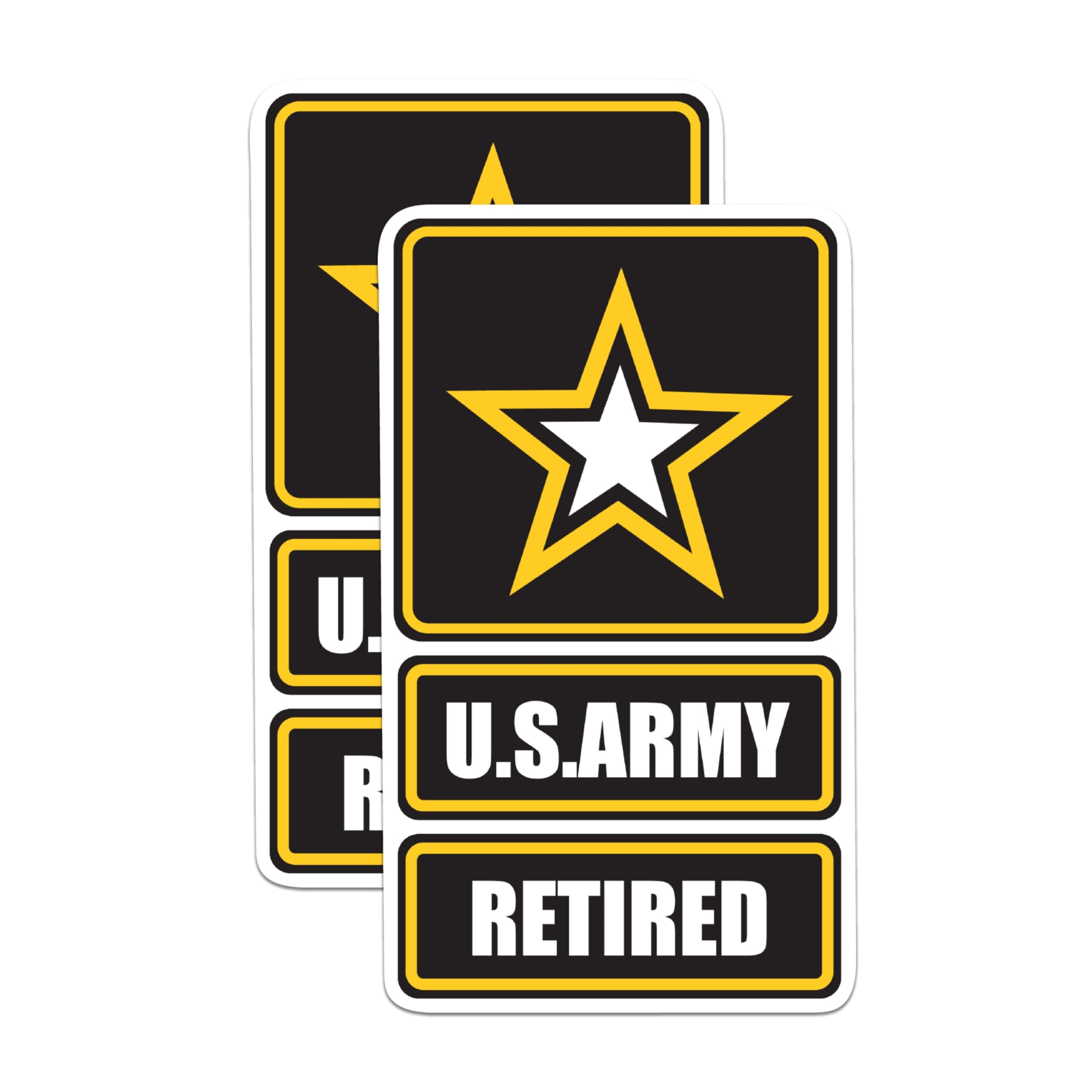 (2 Pack) US Army Retired Magnets - United States Army Military - 5" On ...