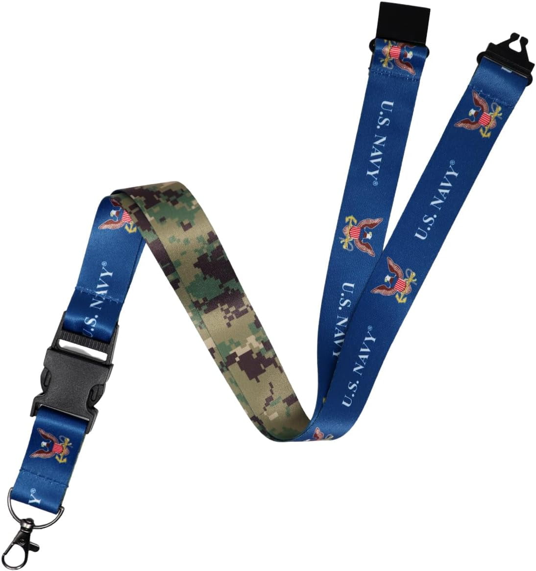 2 Pack - US Navy Lanyard with Safety Breakaway - Military Badge Holder ...