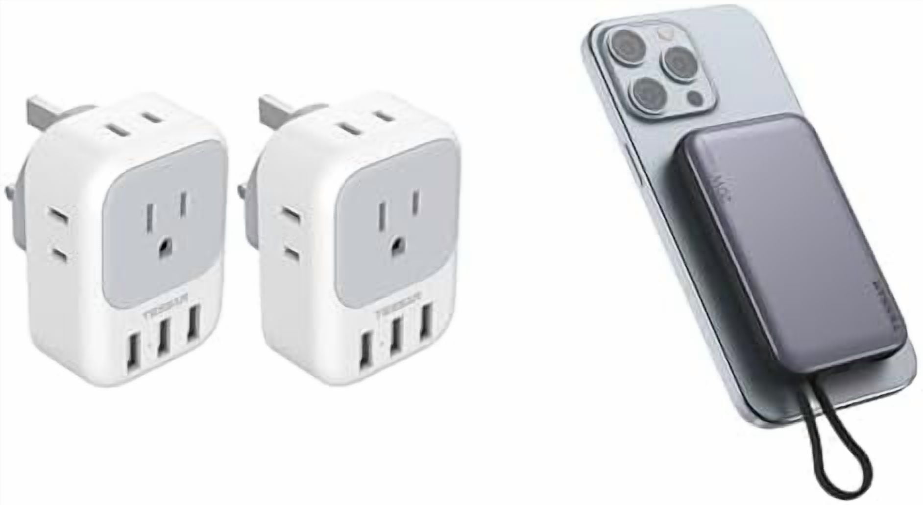 2 Pack US to UK Plug Adapter, Ireland Scotland Type G Power Adapter, 4 ...