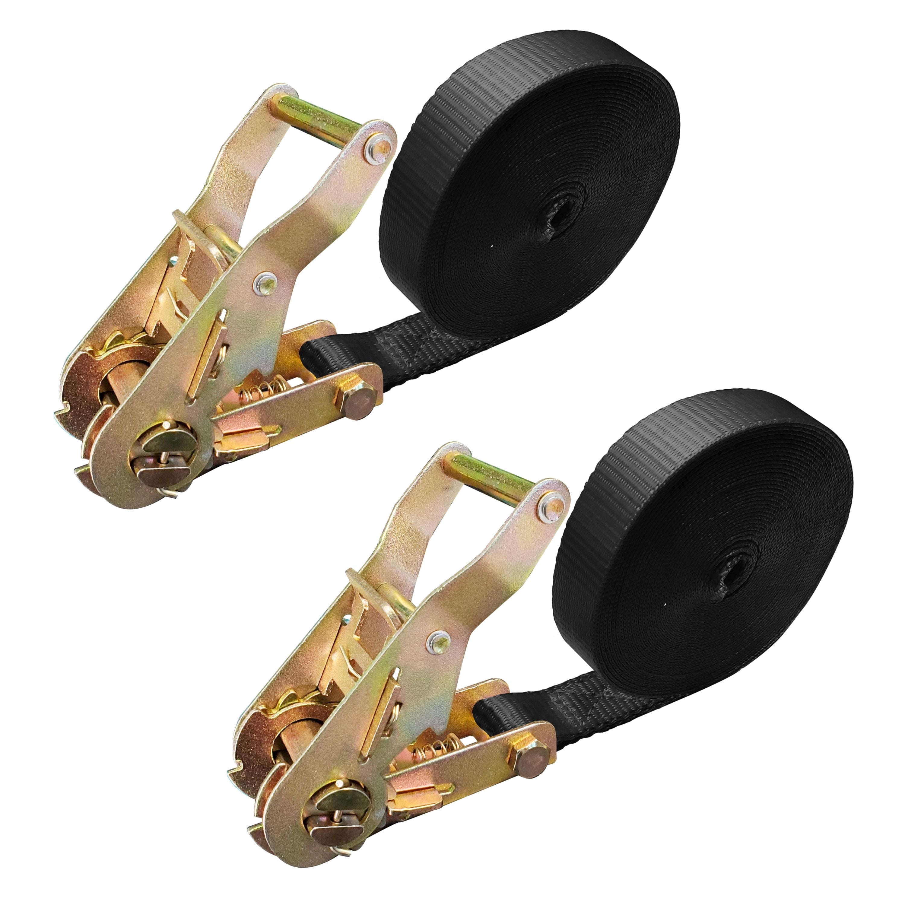 2 Pack USA Heavy Duty 1" x 10ft Endless Ratchet Tie Down Strap ...