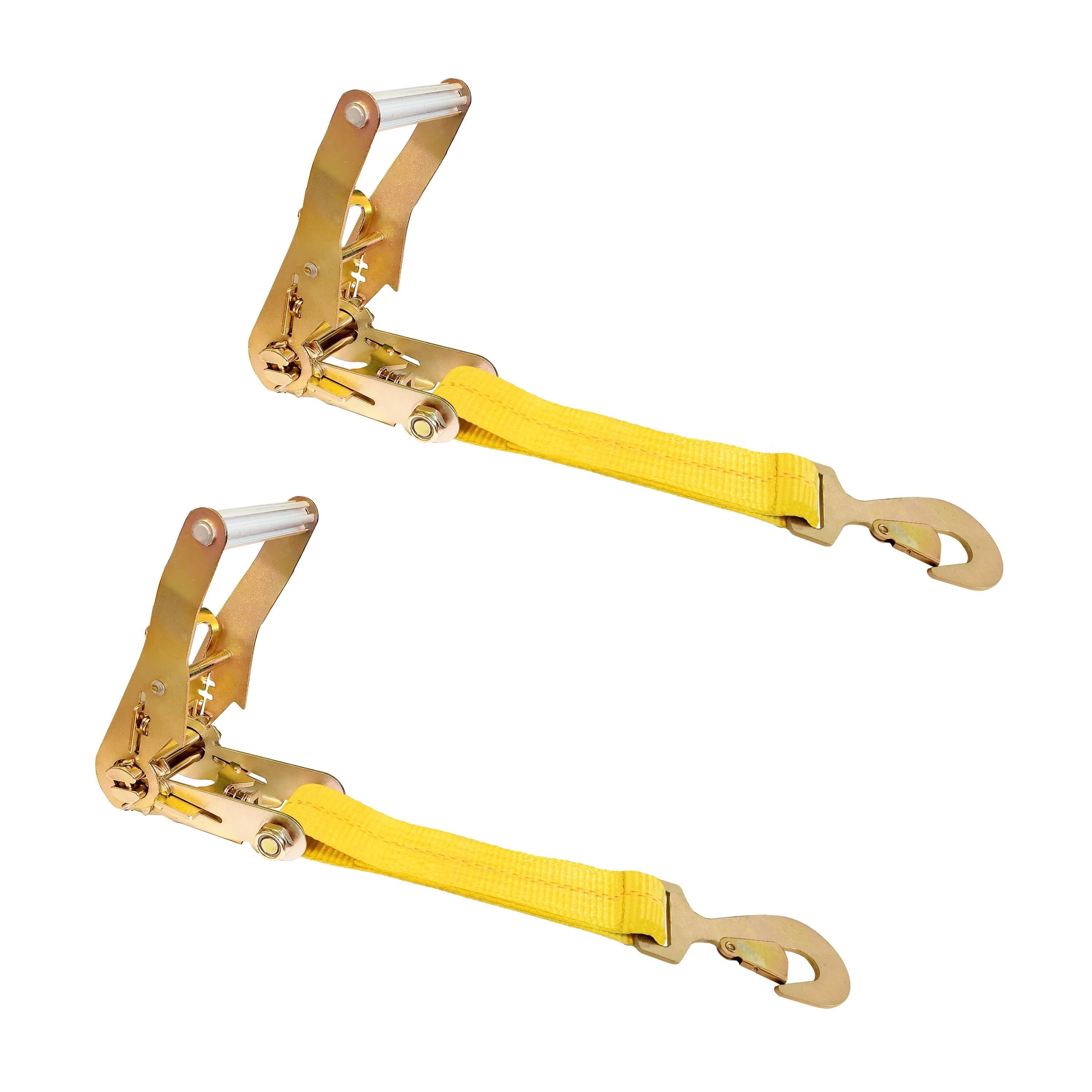 2 Pack USA Heavy Duty 2" Ratchet Replacement Fixed Short End Strap w ...