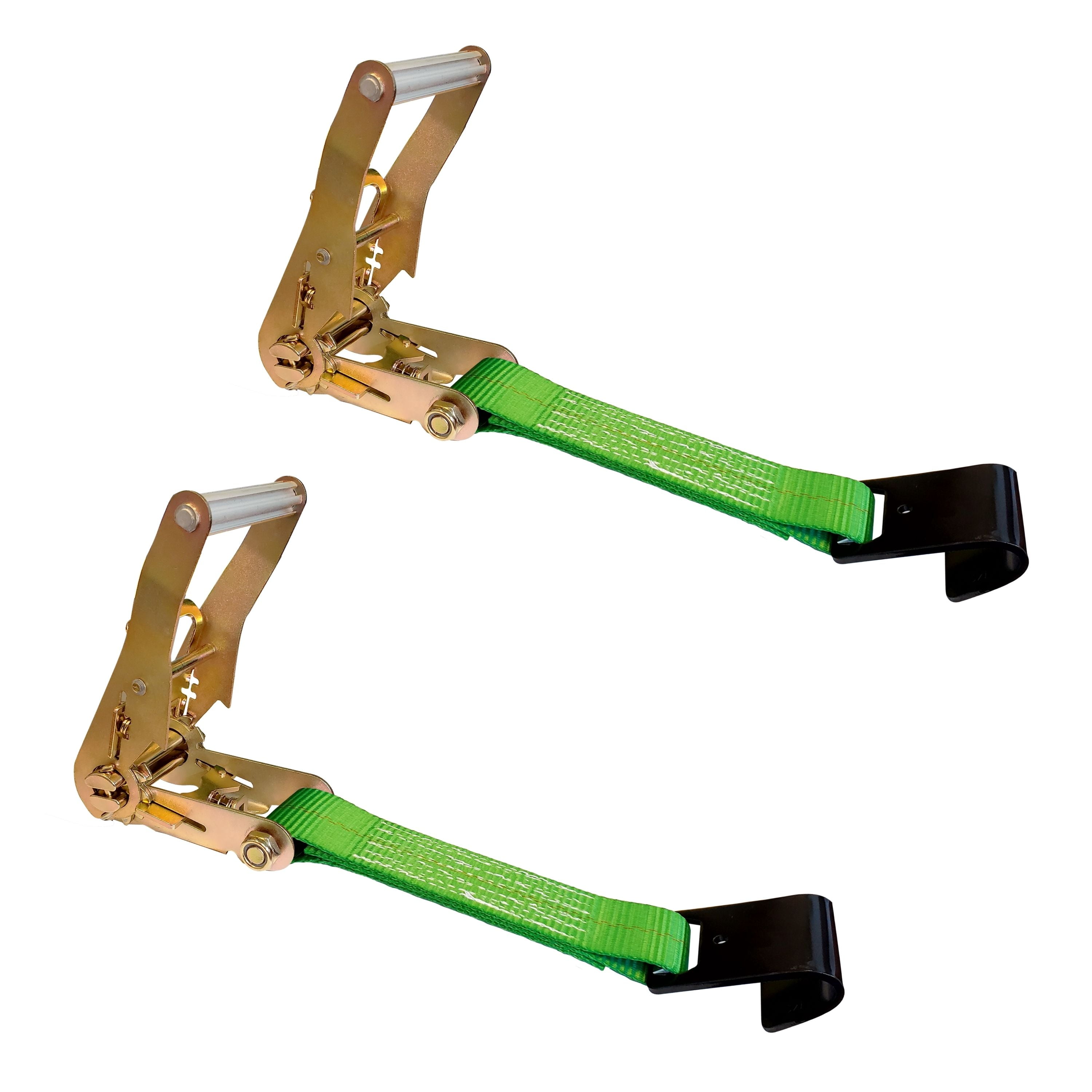 2 Pack USA Heavy Duty 2" Tie Down Ratchet Replacement Fixed Short End ...