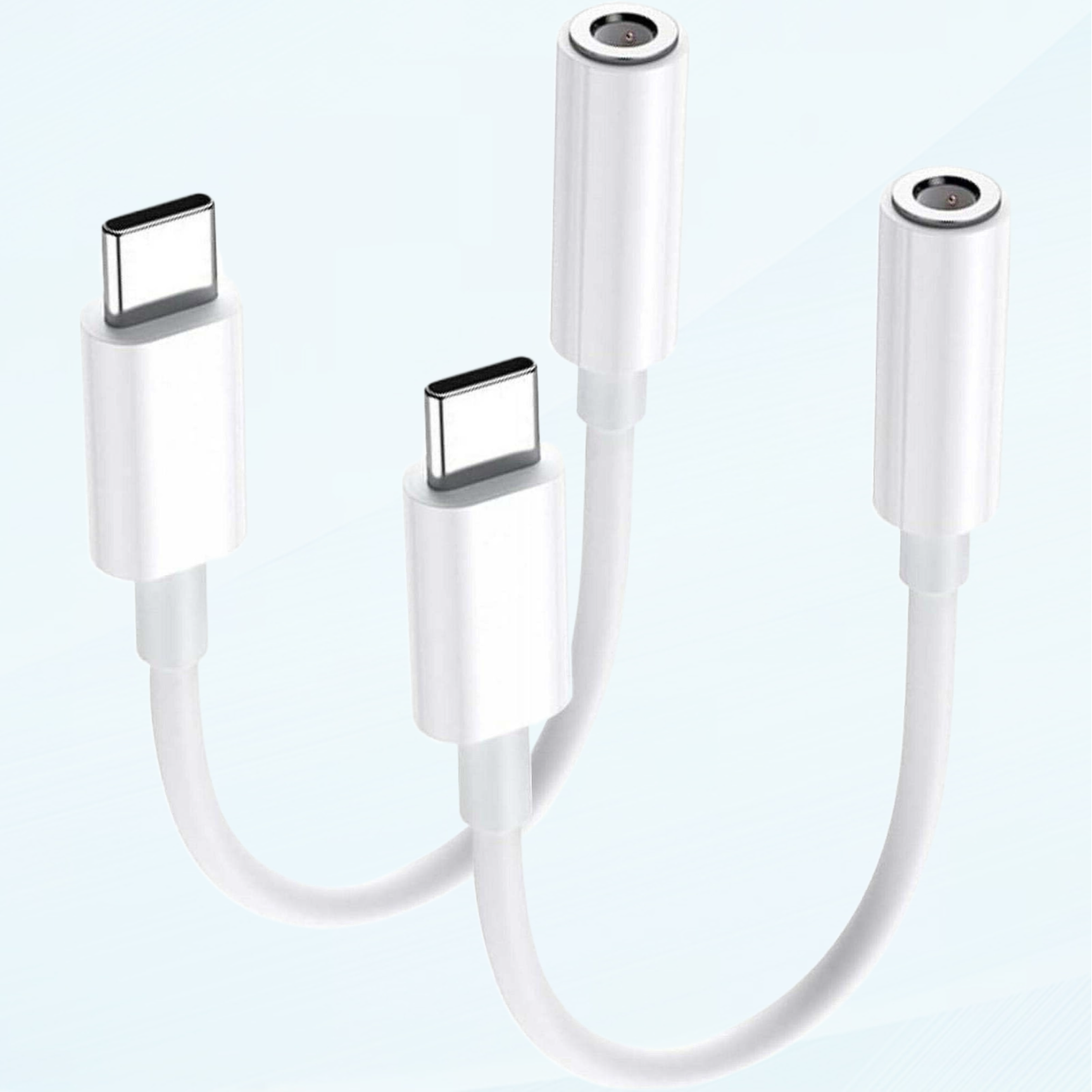 [2 Pack]USB C to 3.5mm Headphone Jack Adapter, Type Aux Audio Dongle Cable Cord Earphone Adaptor ...