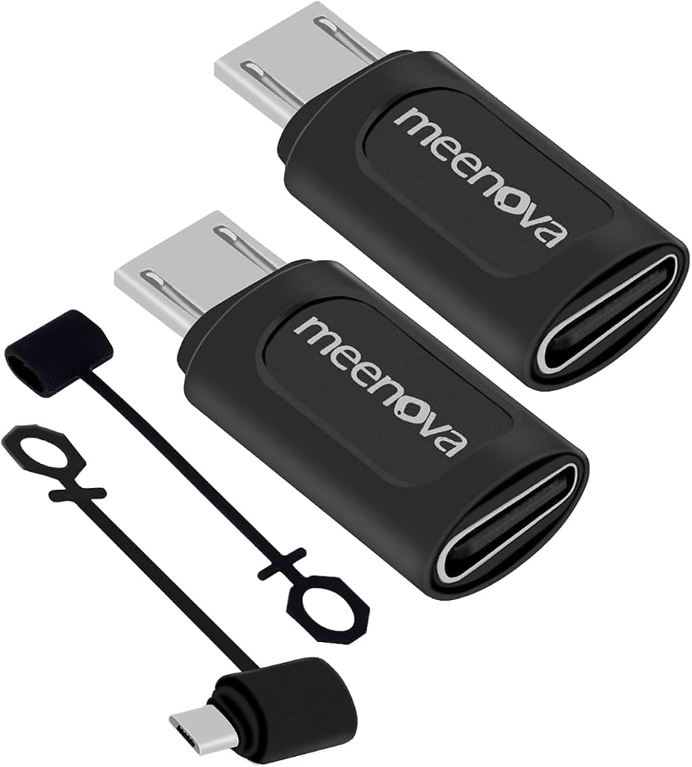 [2 Pack] USB-C Female to MicroUSB Male Charging Adapter,USB C to Micro ...