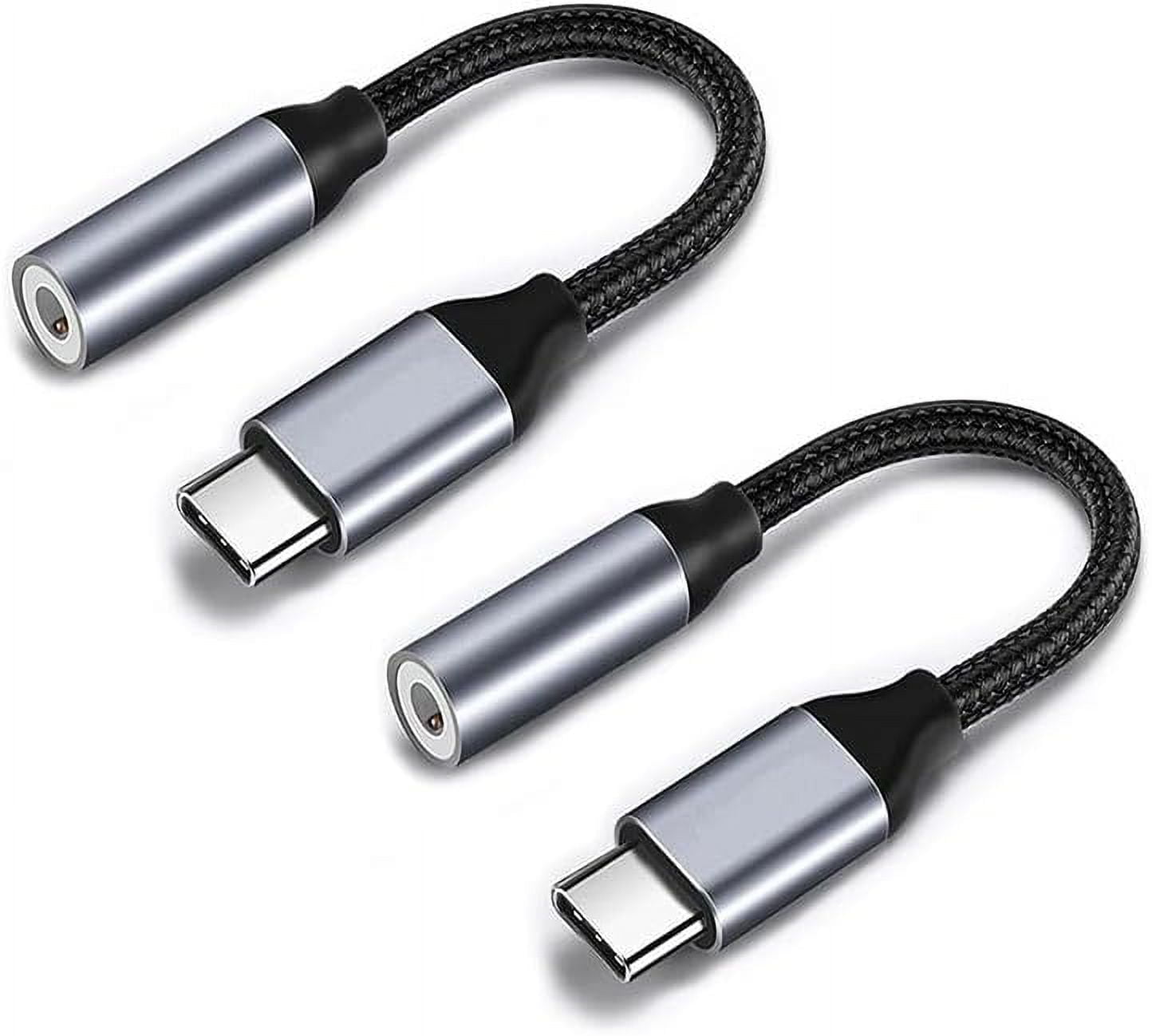 2 Pack USB-C Headphone Adapter USBC to 3.5, Compatible with Samsung ...