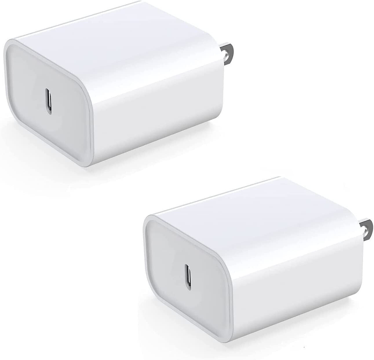 2 Pack USB C Wall Charger, for 14 Charger Block 20W PD Power Adapter ...