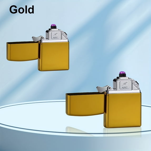 2 Pack USB Rechargeable Double Arc Lighter, windproof flameless ...
