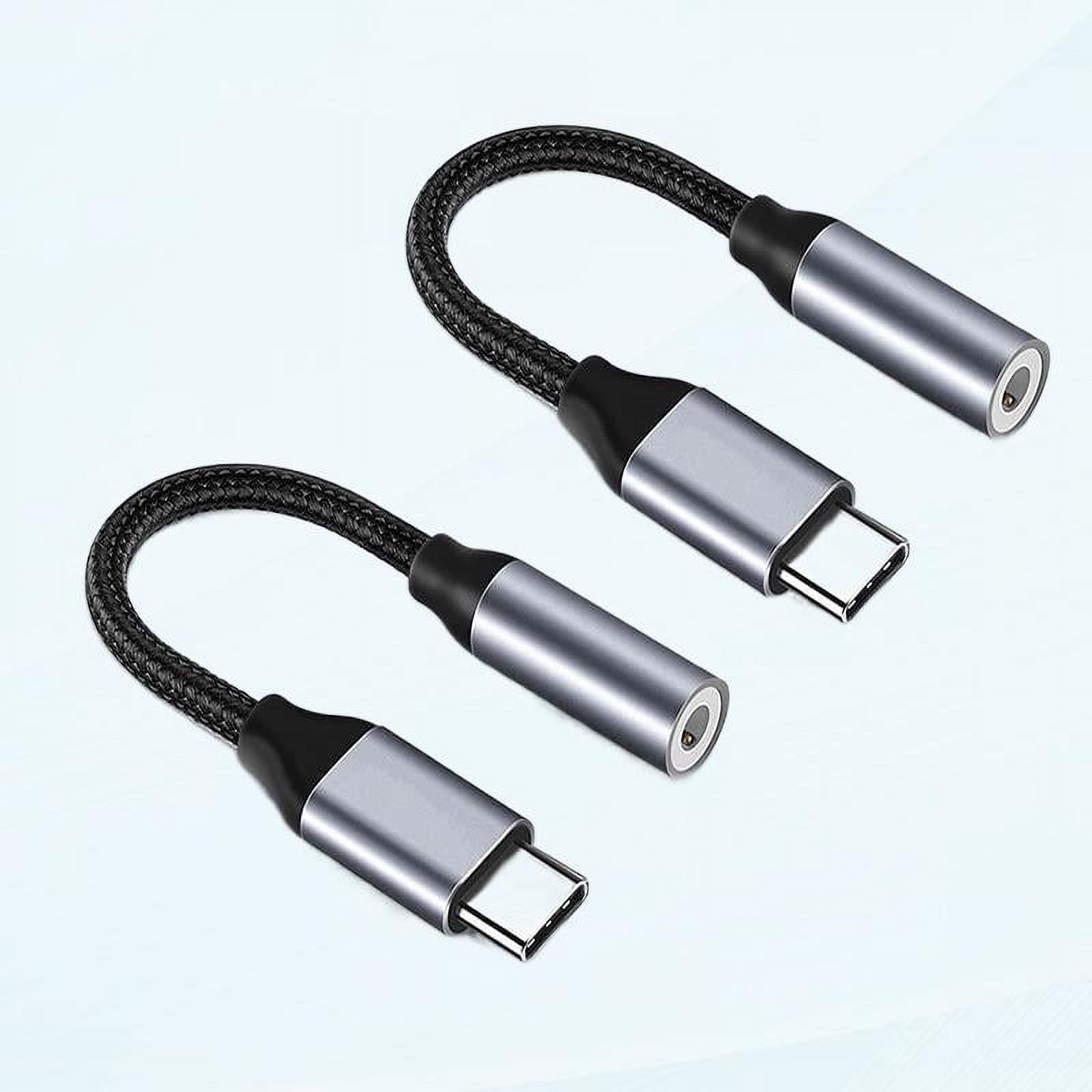 2-Pack USB Type-C to 3.5mm Headphone Jack Adapter USB C to Aux Female ...