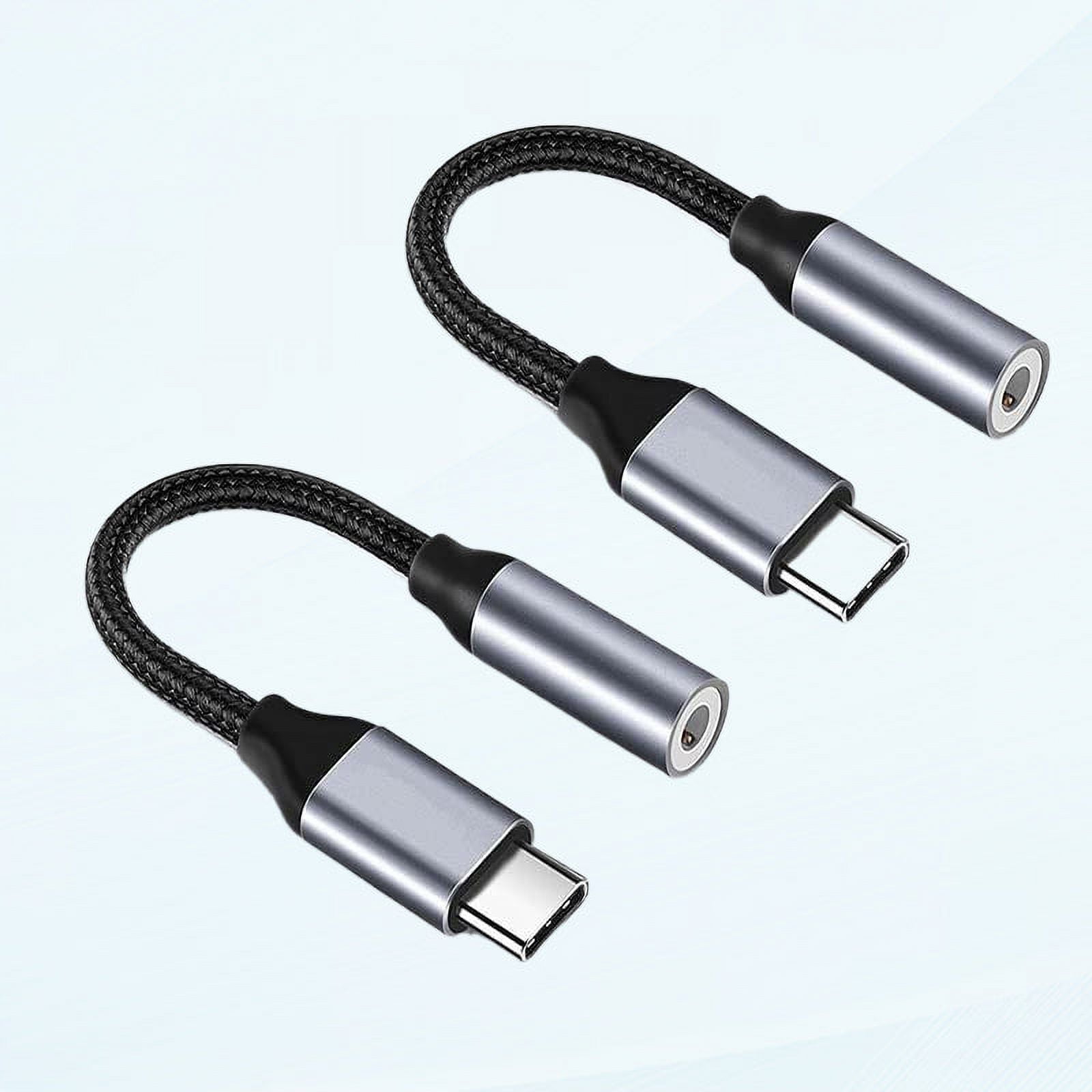 2-Pack USB Type-C to 3.5mm Headphone Jack Adapter USB C to Aux Female ...
