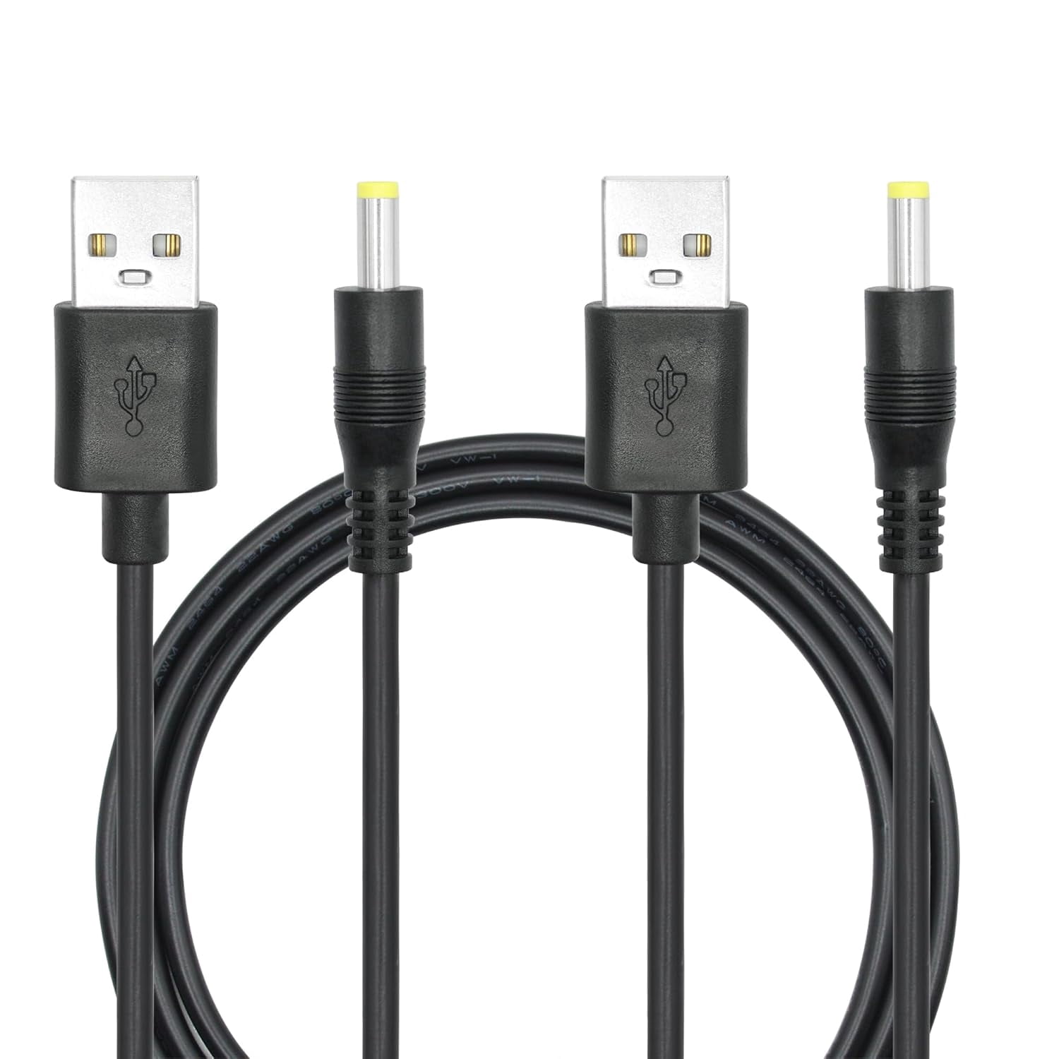 2-Pack USB to DC 4.0mm x 1.7mm Power Cord 3FT, USB A Male to DC Male ...