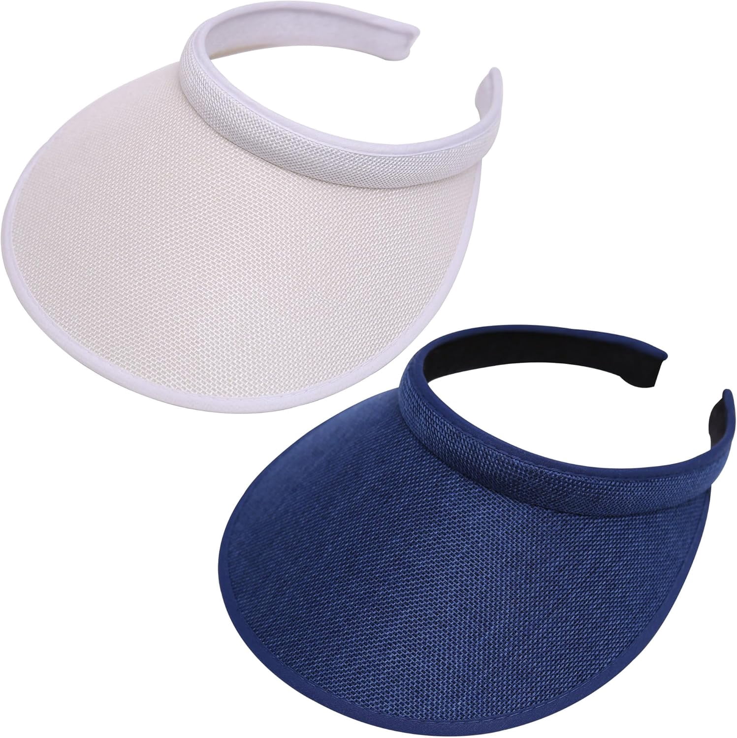 2 Pack UV Protection Wide Brim Clip-On Sun Visors, Lightweight Outdoor ...
