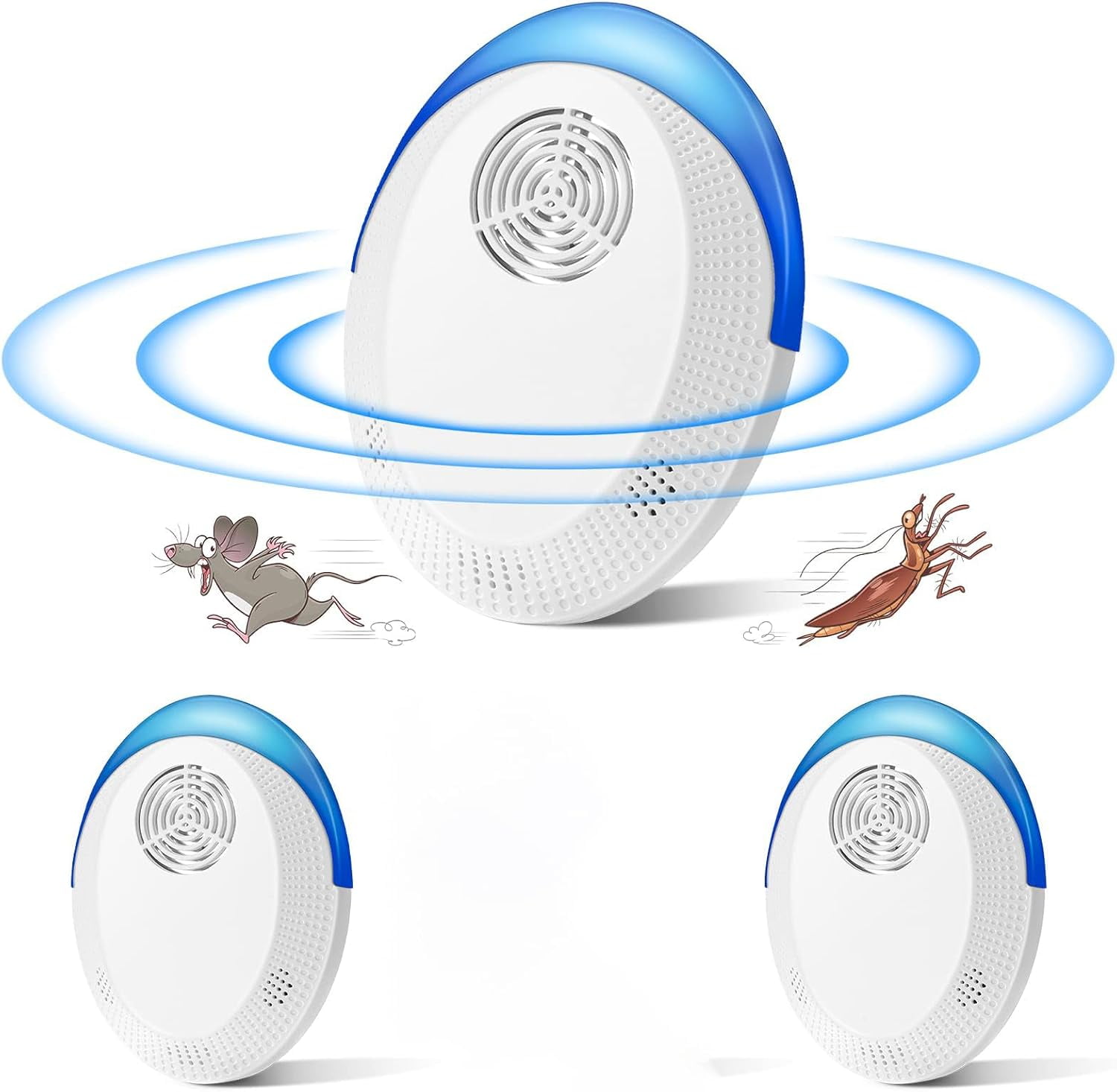 2 Pack Ultrasonic Mouse Repellent,Electronic Pest Repeller Plug in for ...