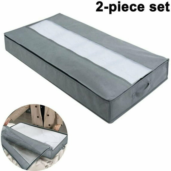 2 Pack Under Bed Storage Bag Organizer with High Density Handles and 1 ...