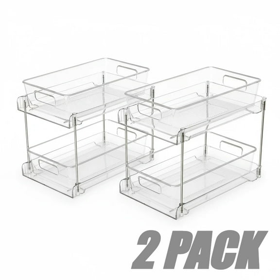 2-Tier Under Sink Organizers and Storage Multi-Purpose Stackable ...