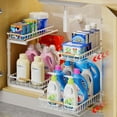2 Pack Under Sink Organizer and Storage, 2 Tier Pull Out Cabinet ...
